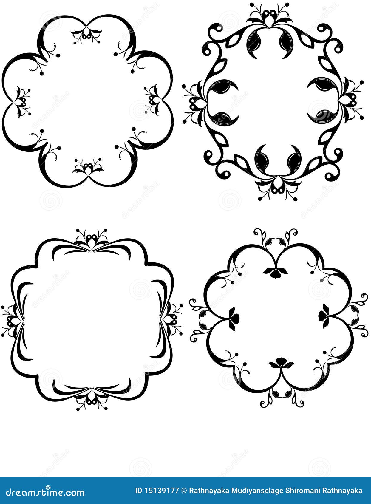 Set of decorative borders stock illustration. Illustration of ...