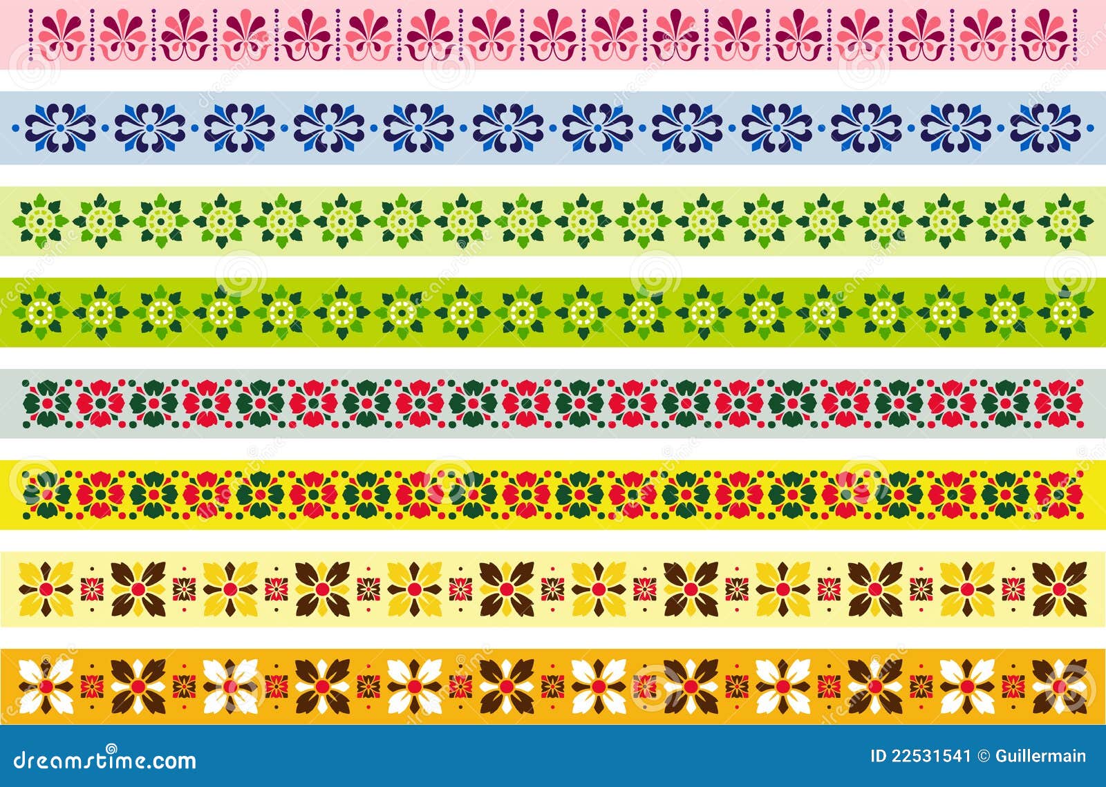Set of decorative borders stock illustration. Illustration of borders ...