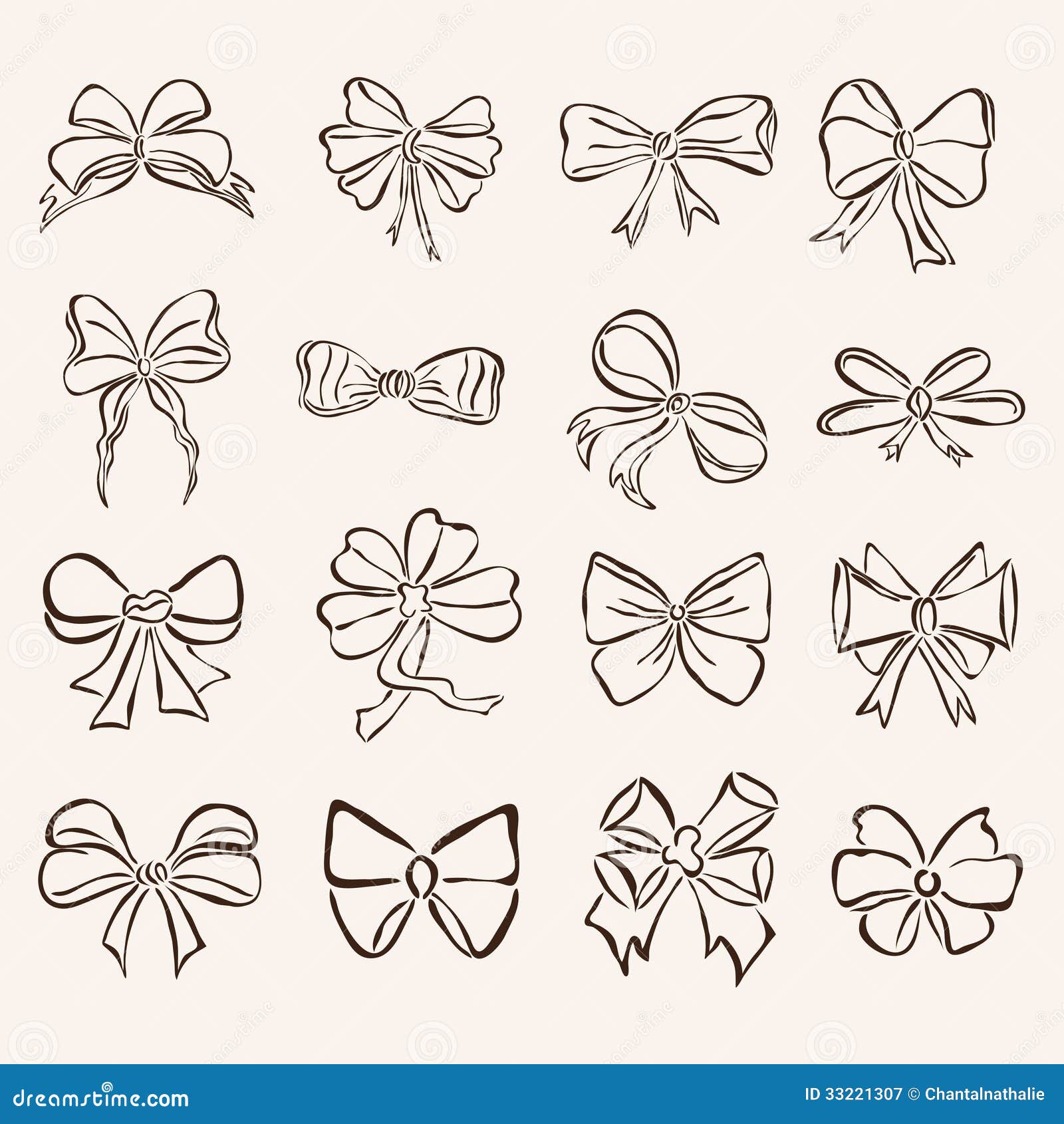 Set of 16 decorative bows stock vector. Illustration of christmas ...