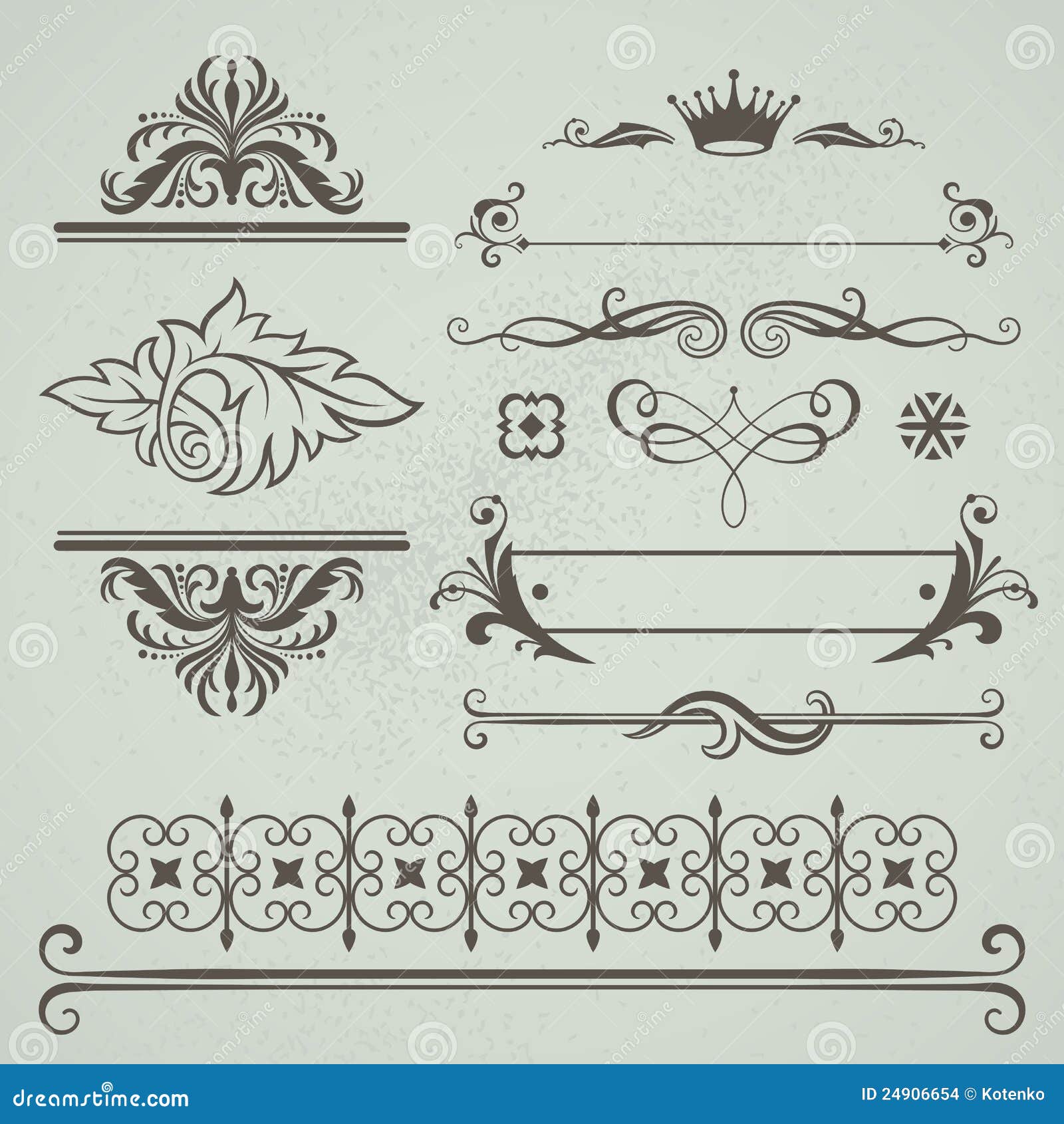 Set of Decorative Calligraphic Elements Stock Vector - Illustration of ... Set of Decorative Calligraphic Elements Stock Vector - Illustration of ...