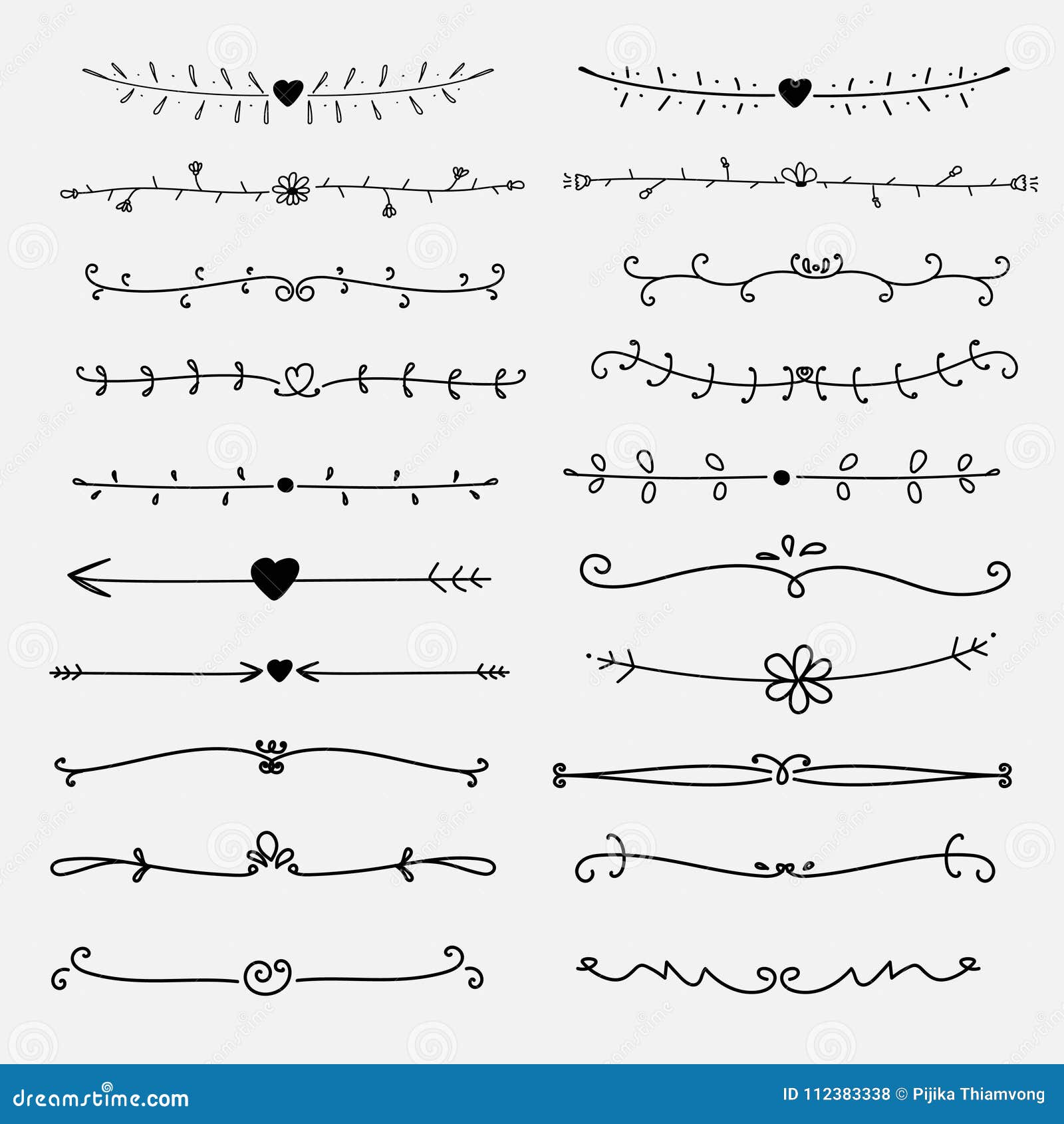 Set of Decorative Calligraphic Elements for Decoration. Stock Vector ... Set of Decorative Calligraphic Elements for Decoration. Stock Vector ...