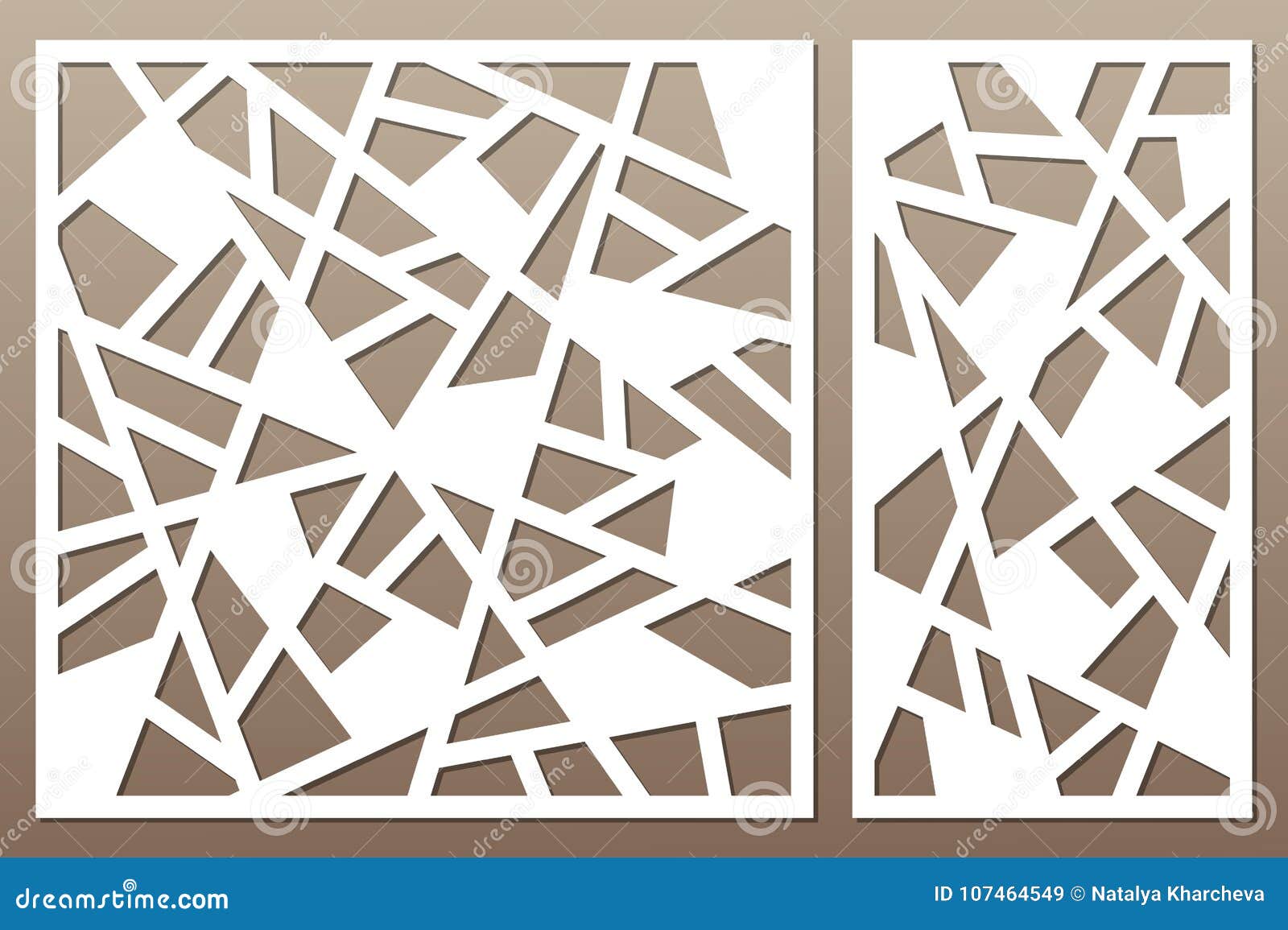 Set Of Laser Cut Pattern Panel Templates. Wood Or Paper Screen Lazer ...