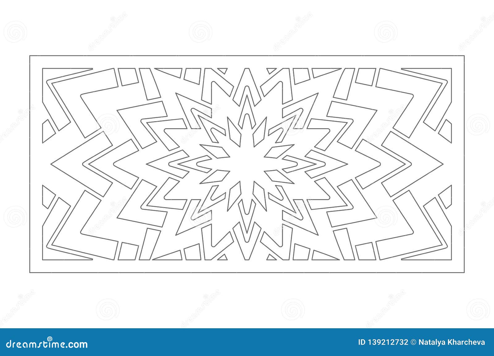 Set Decorative Card for Cutting. Geometry, Line, Flower Pattern. Laser ...