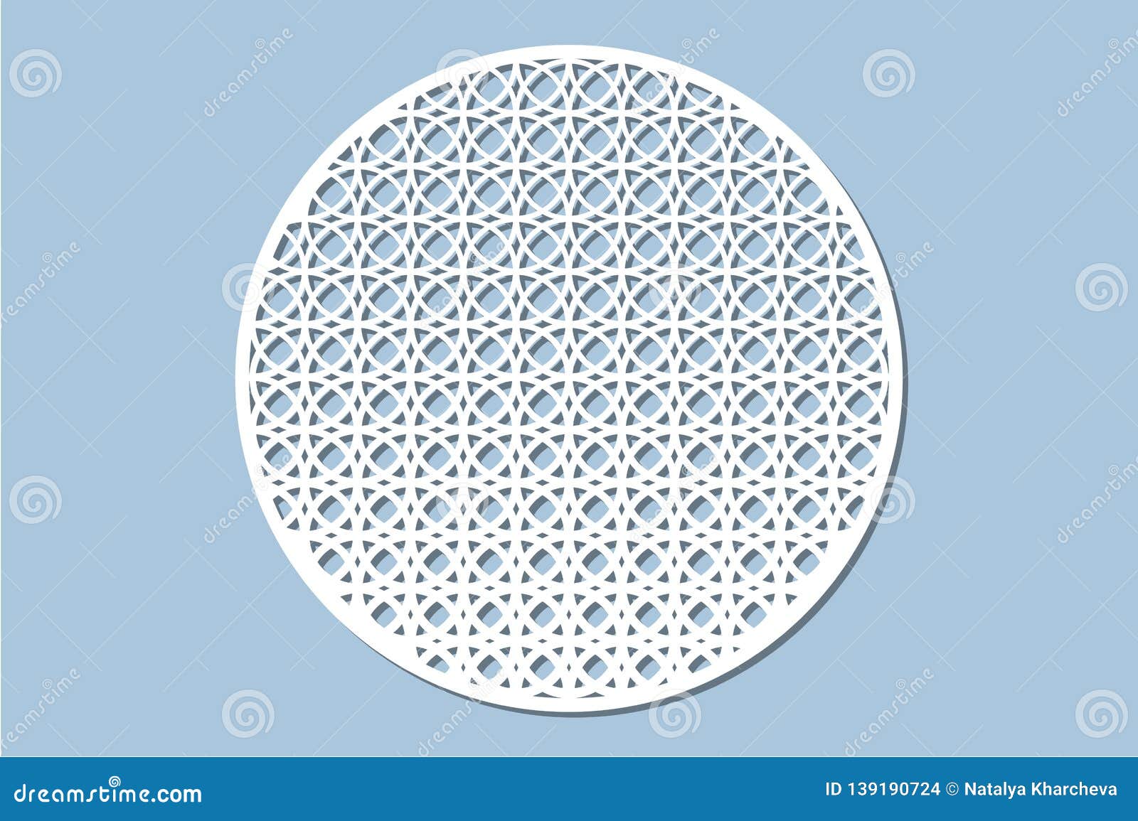 Set Decorative Circle Card for Cutting. Arabesque Pattern. Laser Cut ...