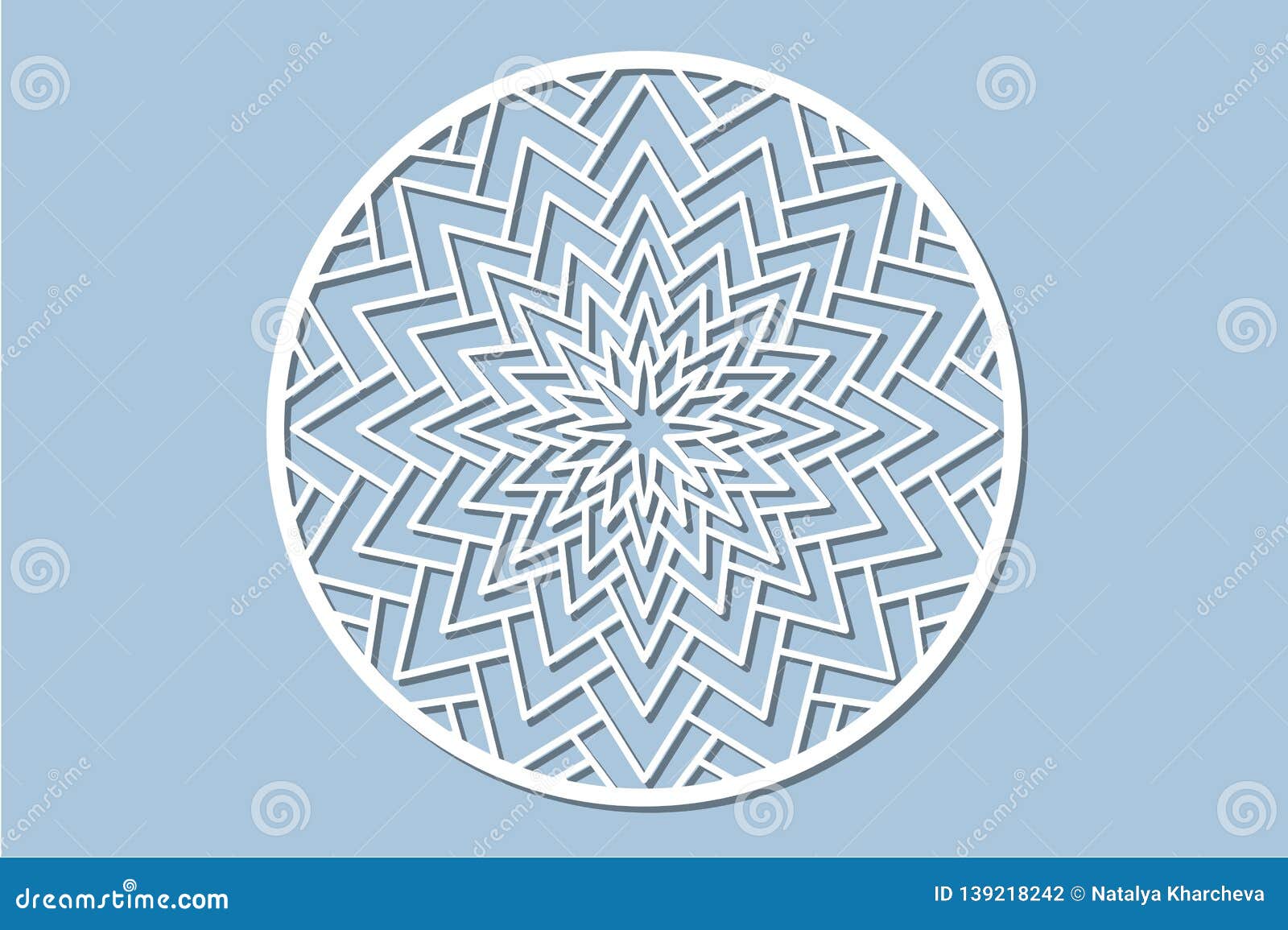 Set Decorative Circle Card for Cutting. Geometry, Line, Flower Pattern ...