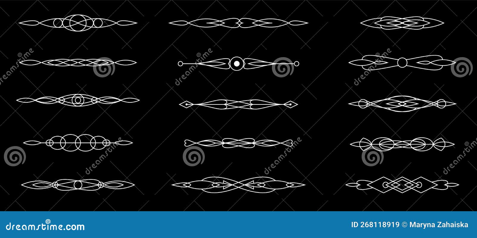Set of Decorative Dividers. Text Separators. Stock Vector ...