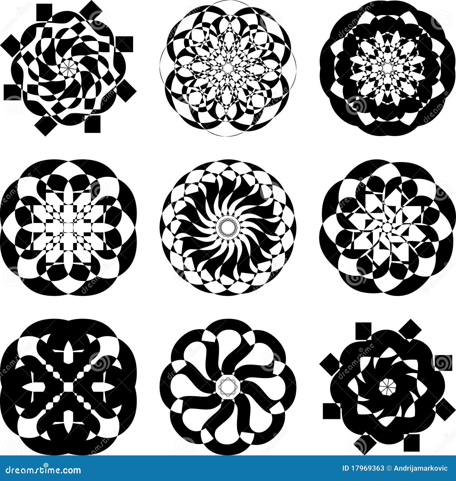 Set of decorative elements stock vector. Illustration of garden - 17969363
