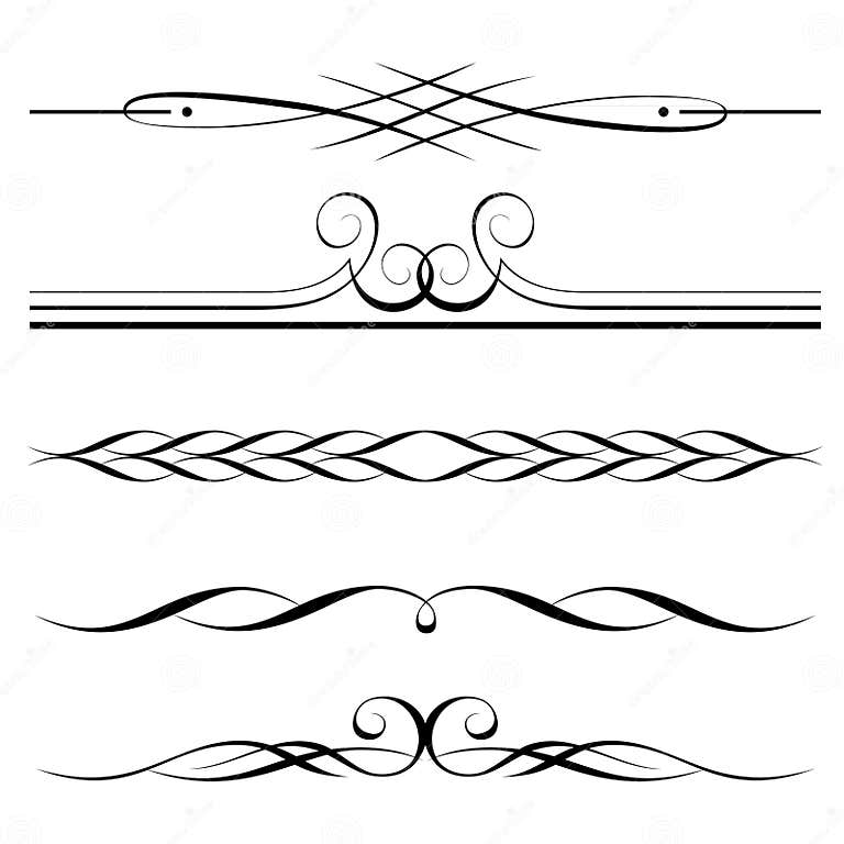 Set of decorative elements stock vector. Illustration of label - 18953377