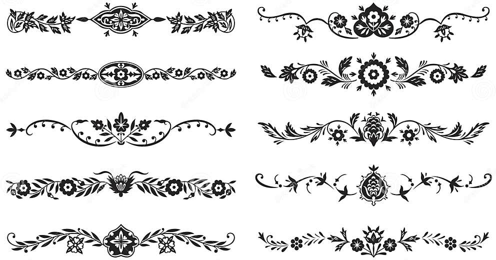 Set of decorative elements stock vector. Illustration of invitation ...