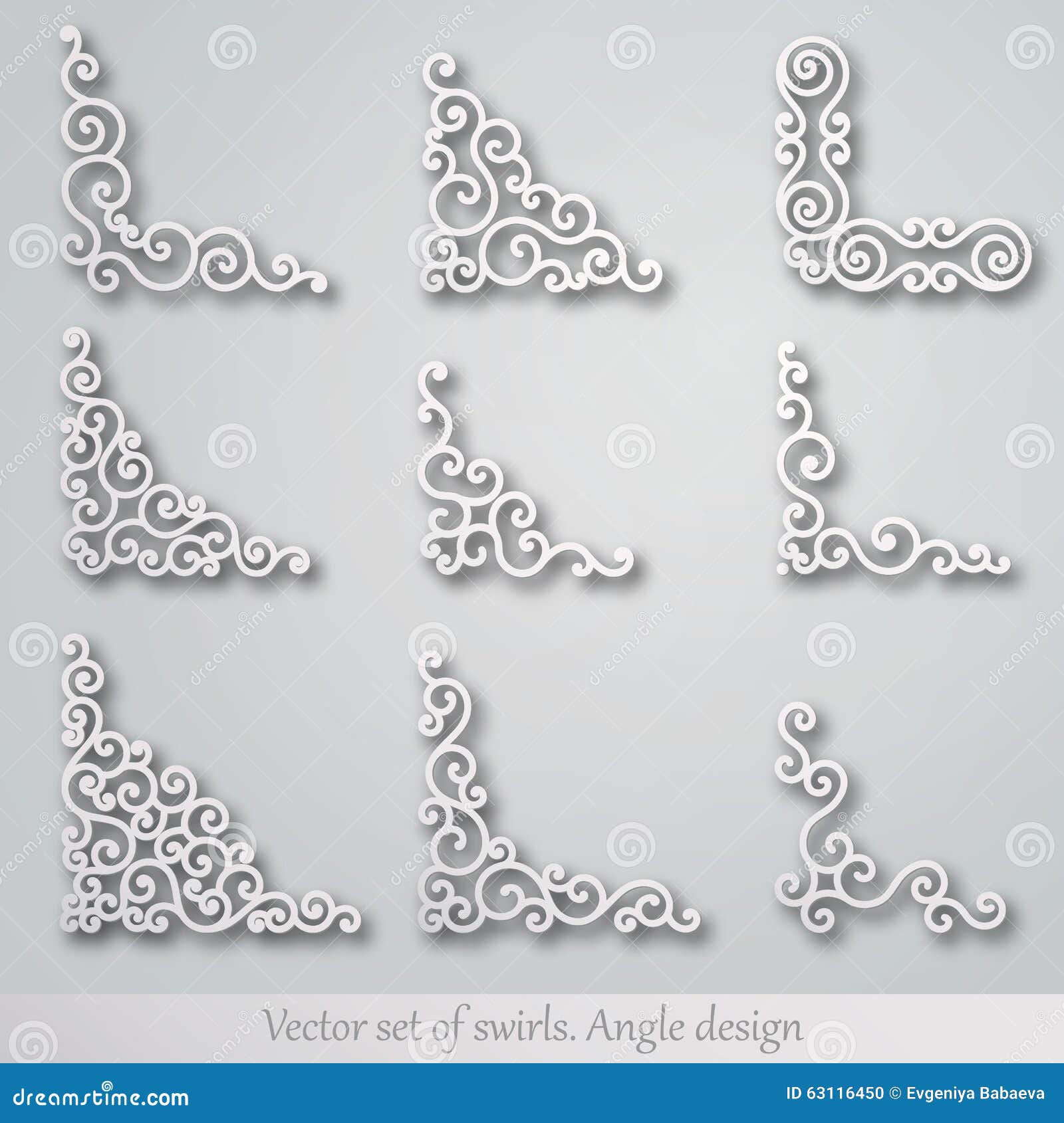 Set of Decorative Elements. Corner Design Stock Vector - Illustration ...
