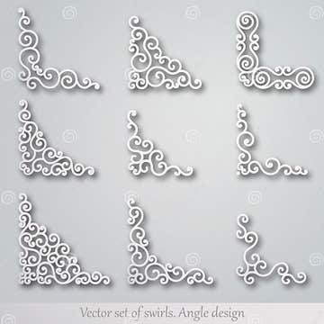 Set of Decorative Elements. Corner Design Stock Vector - Illustration ...