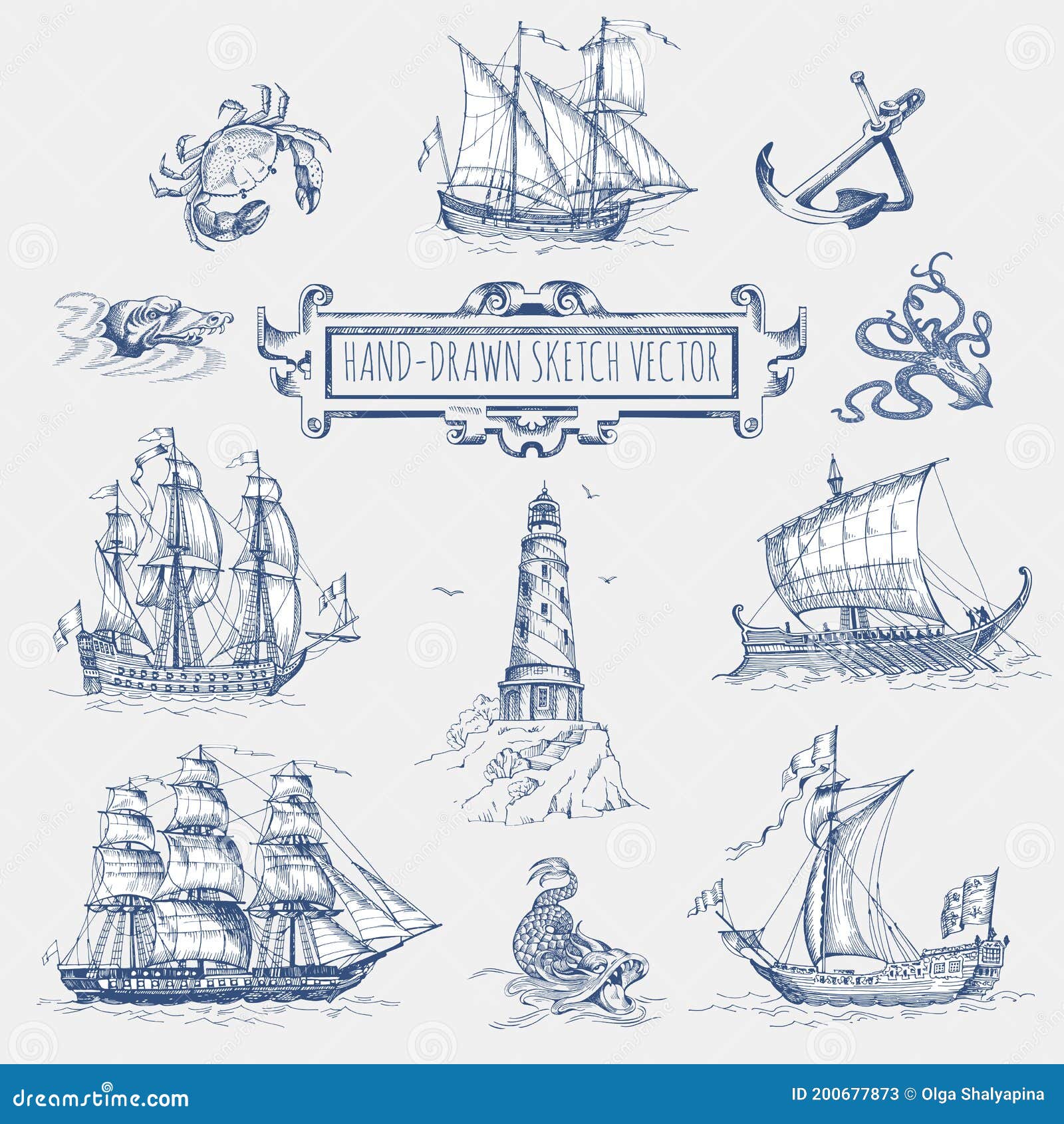 Set of Decorative Elements for the Design of an Old Geographical Map ...