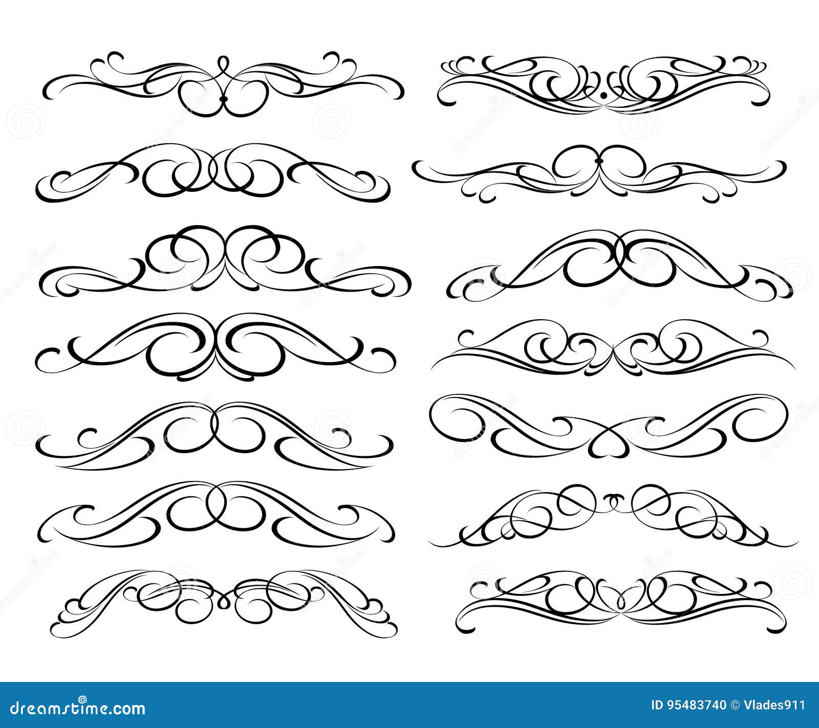 Set of Decorative Elements. Dividers.Vector Illustration.Well Built for ...