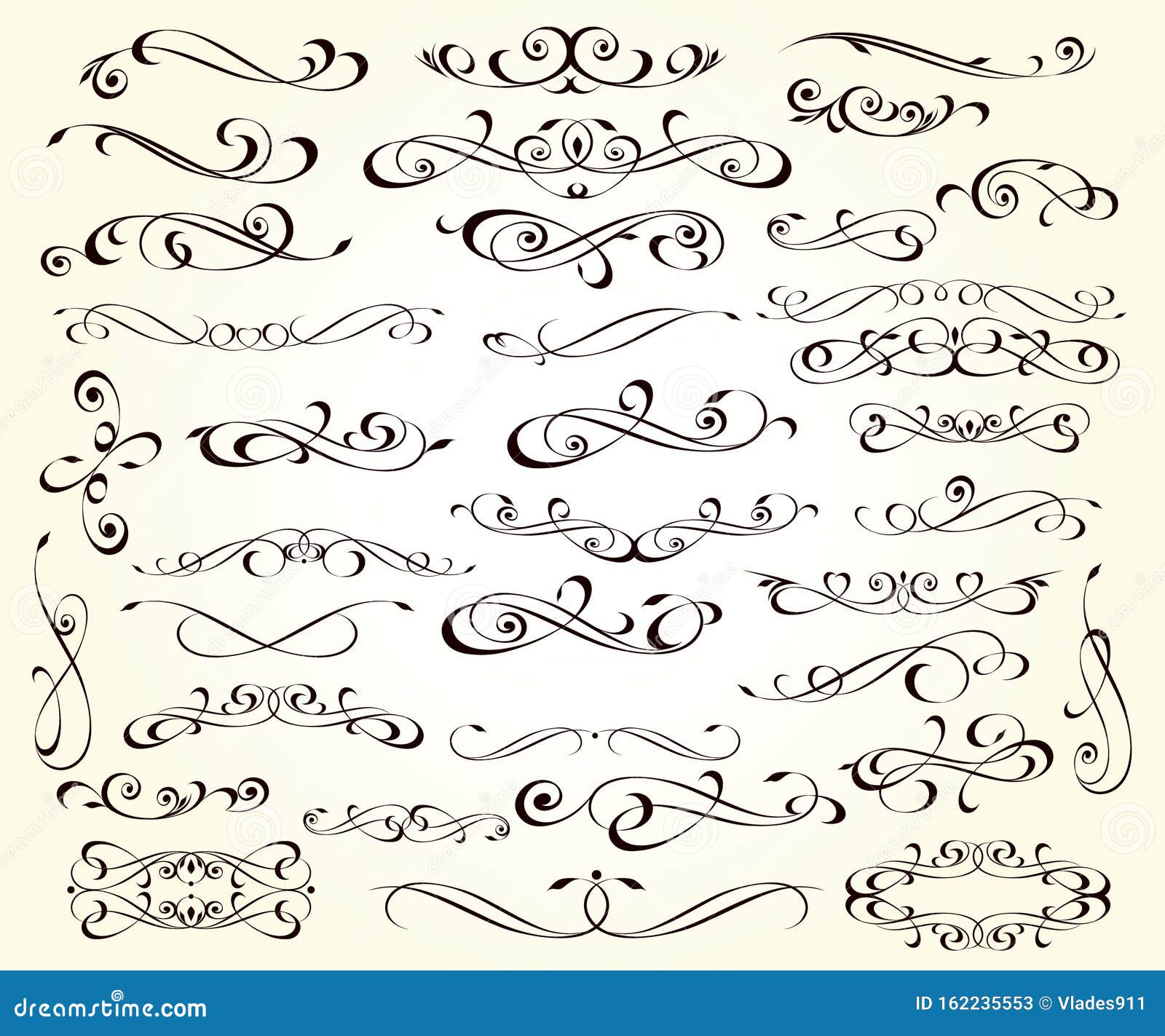Set of Decorative Flourish Elements for Your Projects. Stock Vector ...
