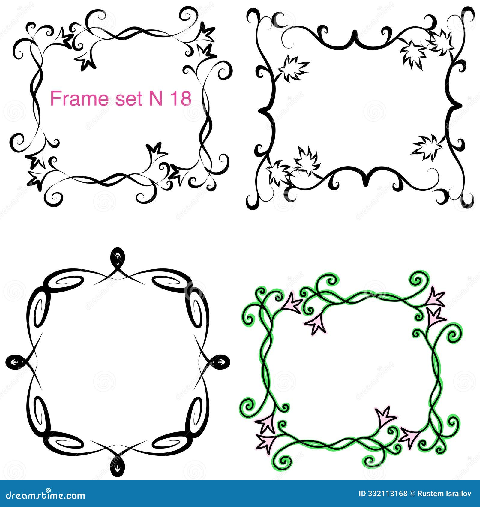 A Set of Decorative Format Frames for Inserting Pictures and Text ...