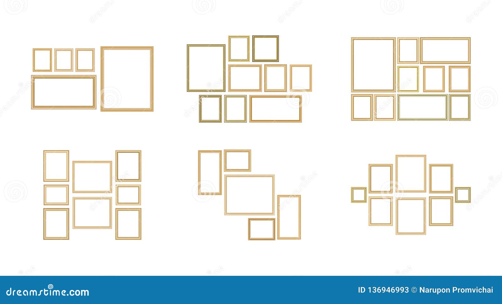 Set of Decorative Frame Picture with Copy Space in Premium Concept ...