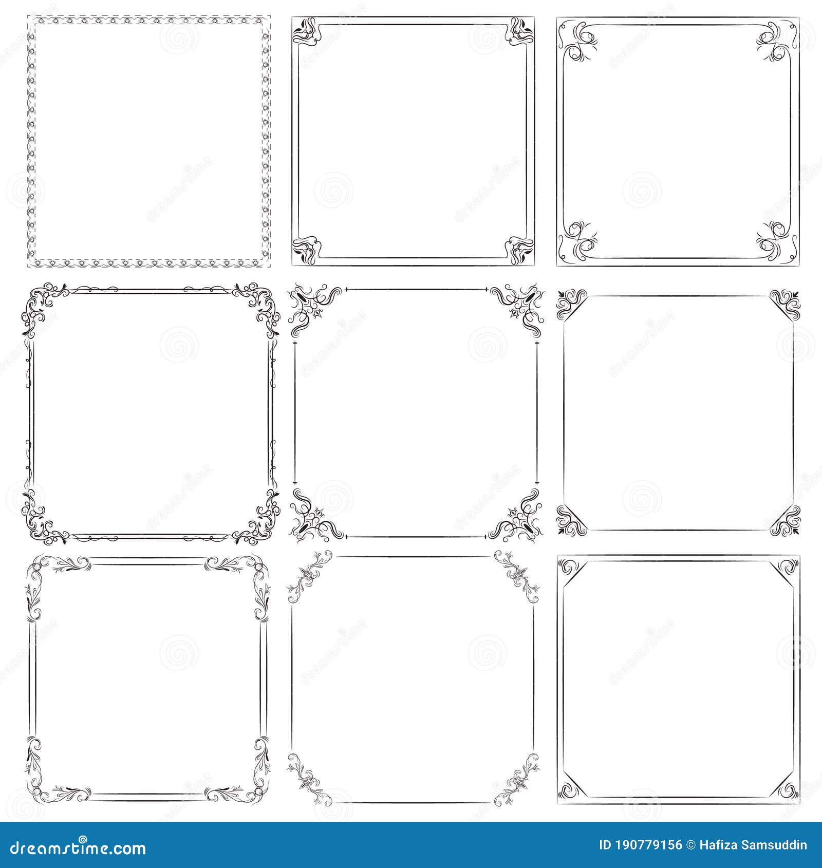 Set of Decorative Frames. Vector Illustration Decorative Design Stock ...
