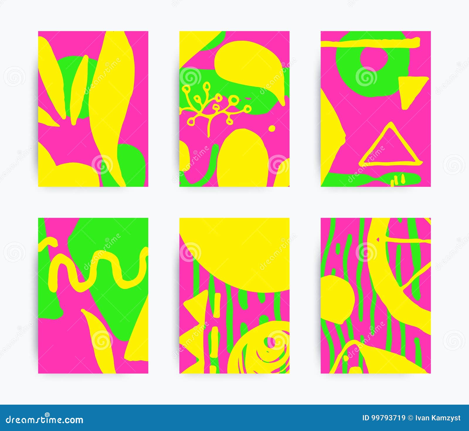 Set of Decorative Handmade Backgrounds Stock Vector - Illustration of ...