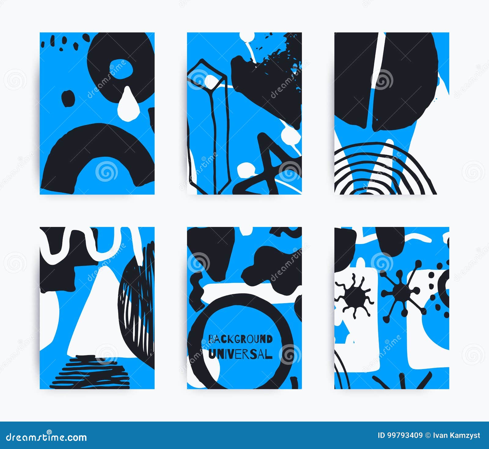 Set of Decorative Handmade Backgrounds Stock Vector - Illustration of ...