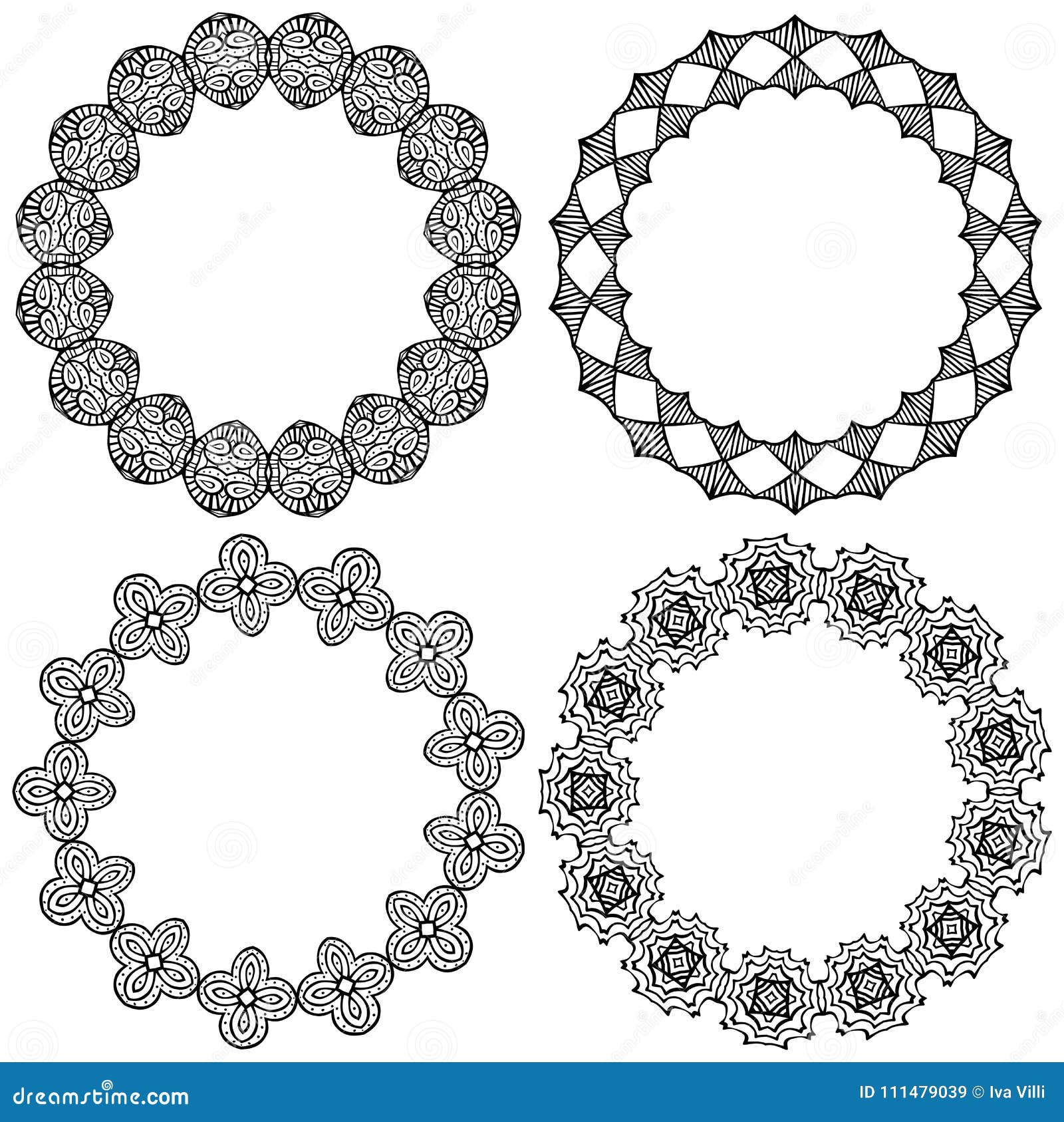 Decorative circles stock vector. Illustration of tribal - 111479039