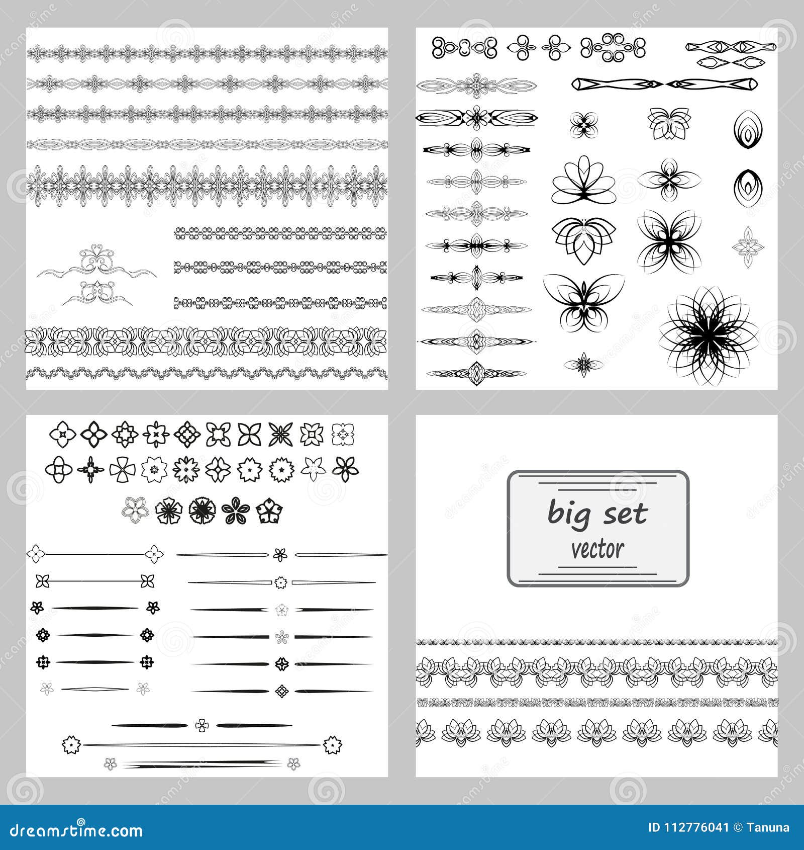 A Set of Decorative Items To Decorate Your Work. Stock Vector ...