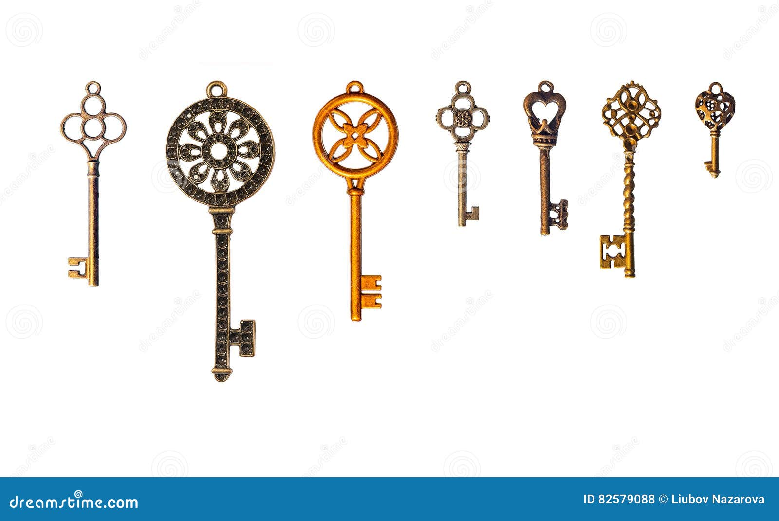 Set of decorative keys stock photo. Image of antique - 82579088