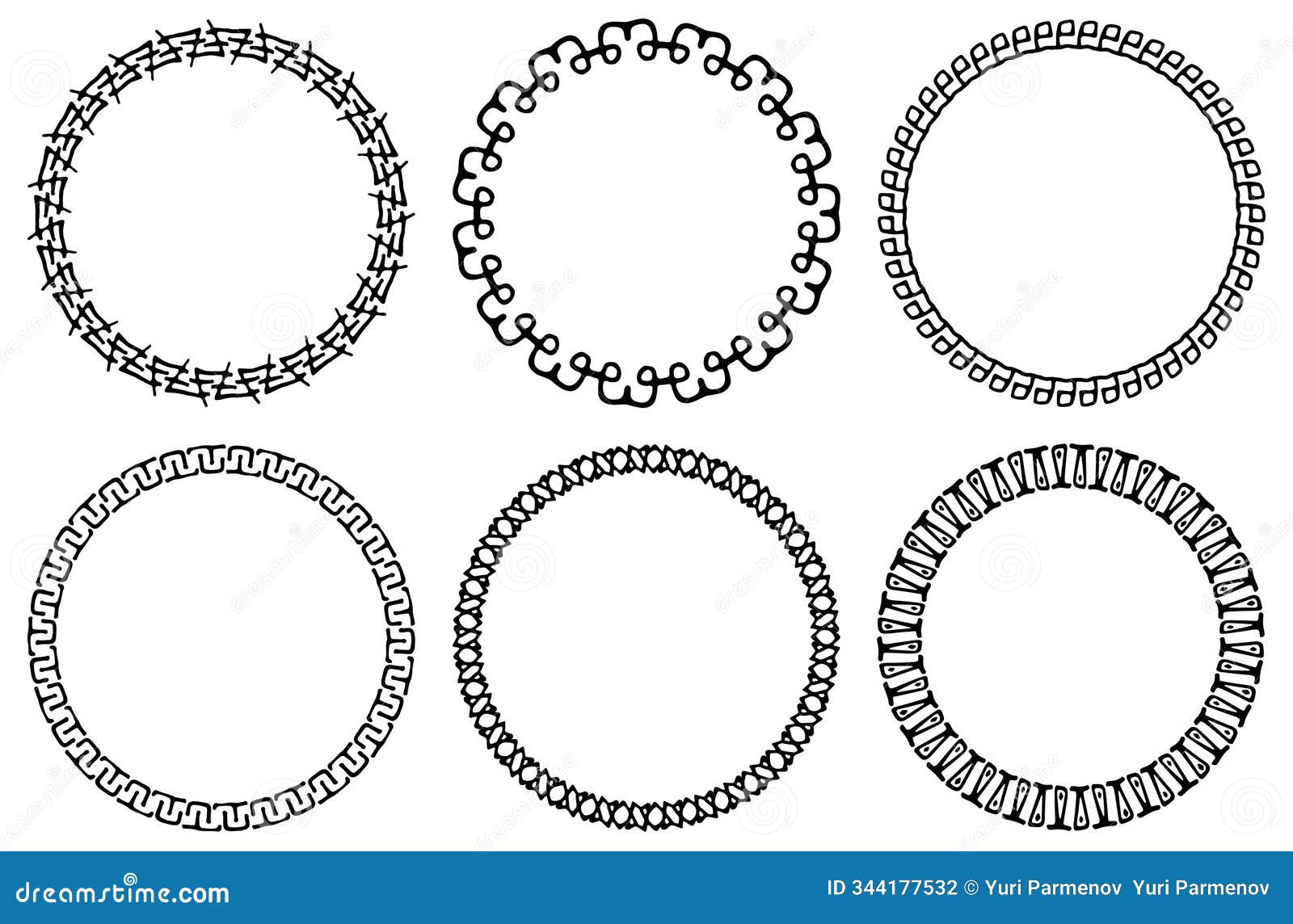 Tribal Openwork Circle Frames. Geometric Braided Ornate Round Border. Mayan Style Pattern ...