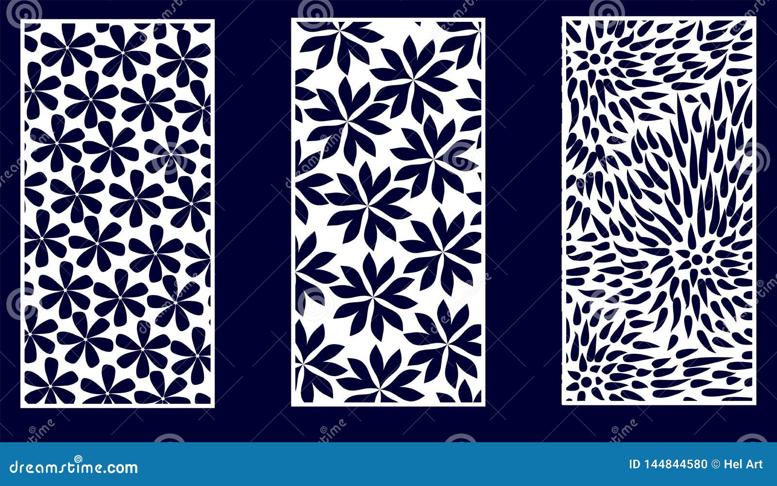 Decorative Laser Cut Template Set. Wood Or Paper Screen Lazer Cut Panel ...