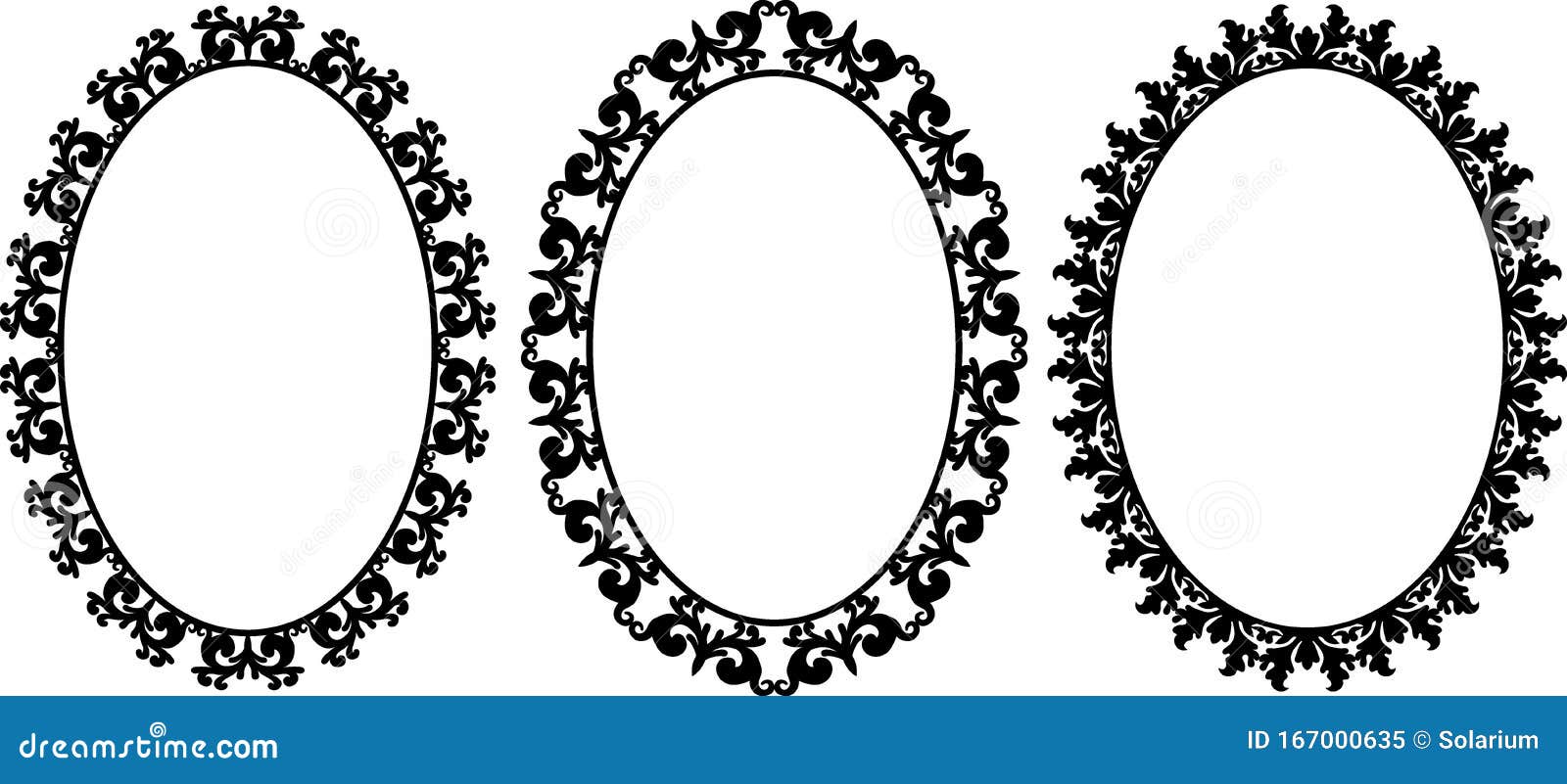 Oval frames stock vector. Illustration of ancient, ornate - 167000635
