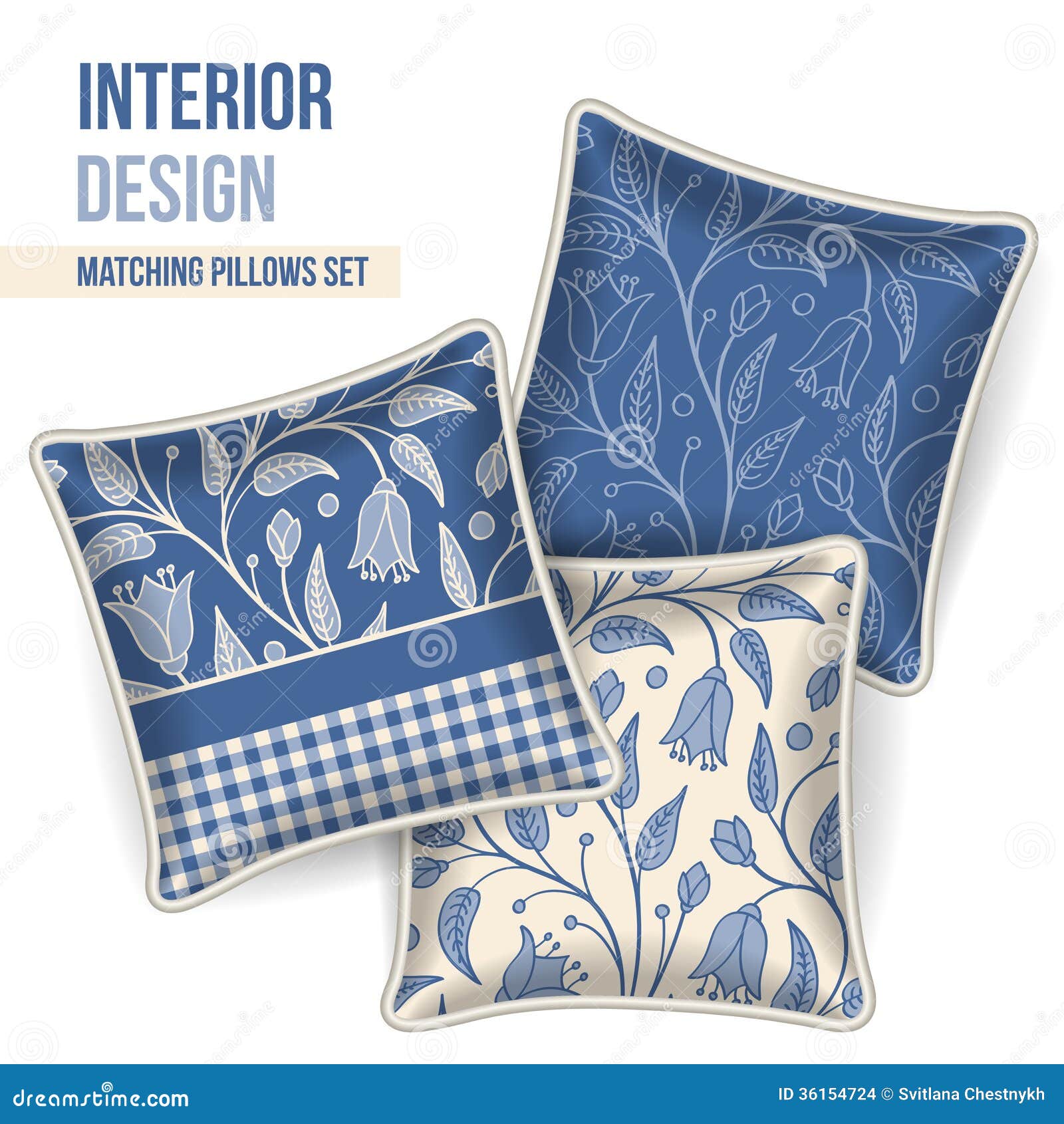 Set of decorative pillow stock vector. Illustration of colorful - 36154724