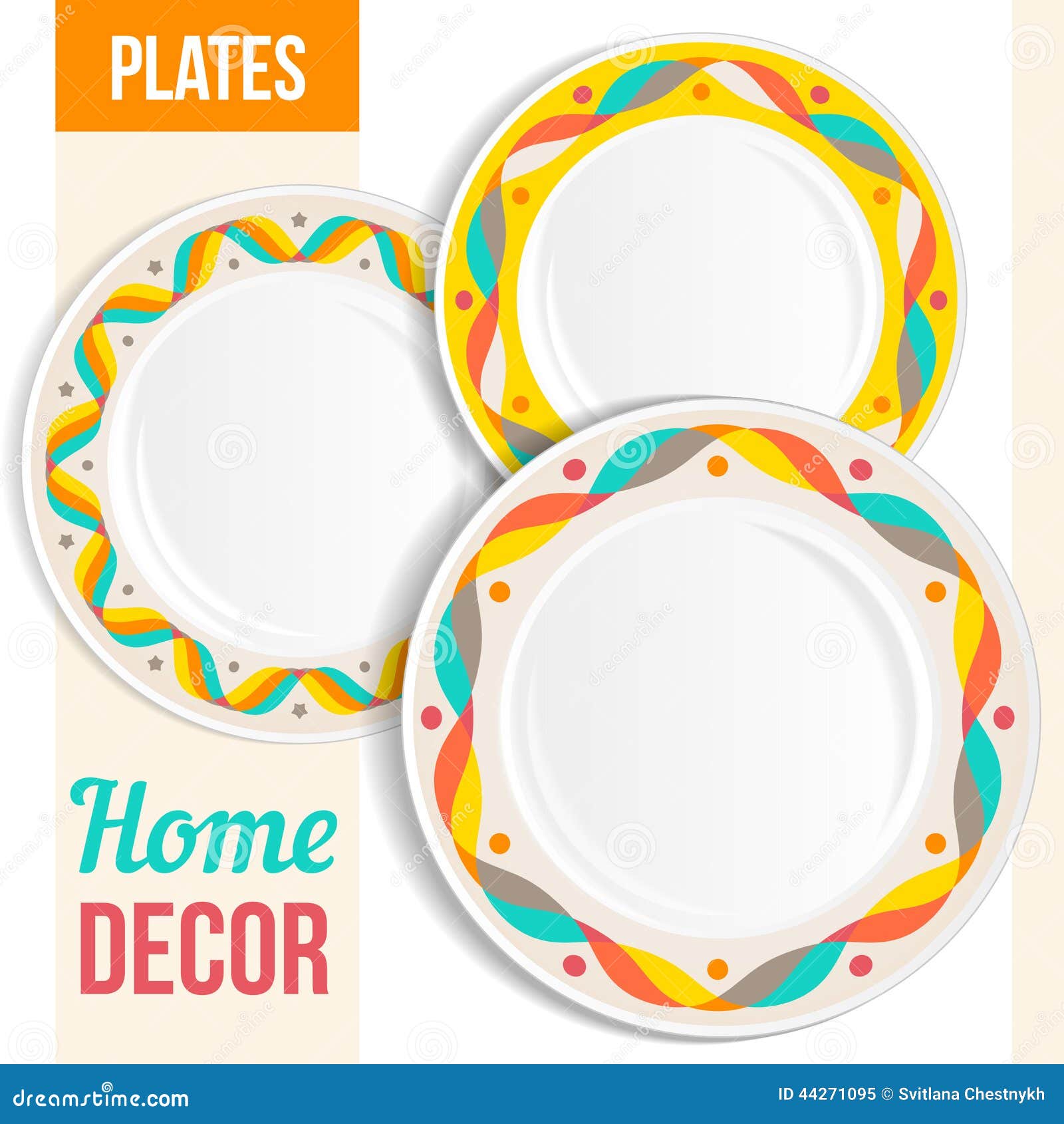 Set Of Decorative Plates. Vector Illustration | CartoonDealer.com #45520622