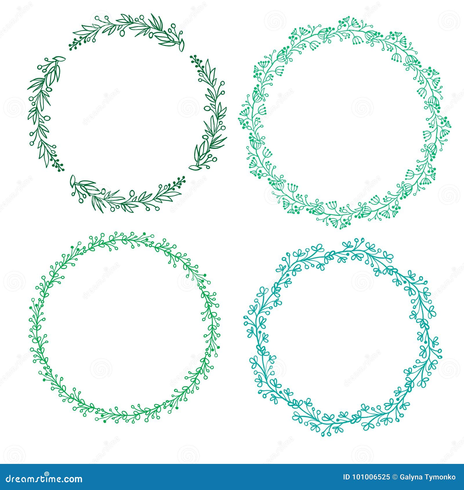 Set of Decorative Round Frame and Borders Art. Calligraphy Vector ...