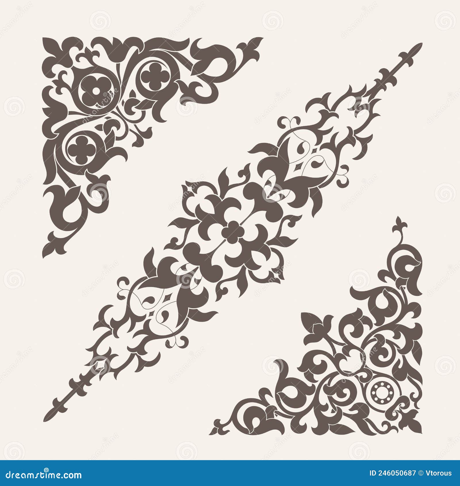 Decorative corner element stock vector. Illustration of filigree ...