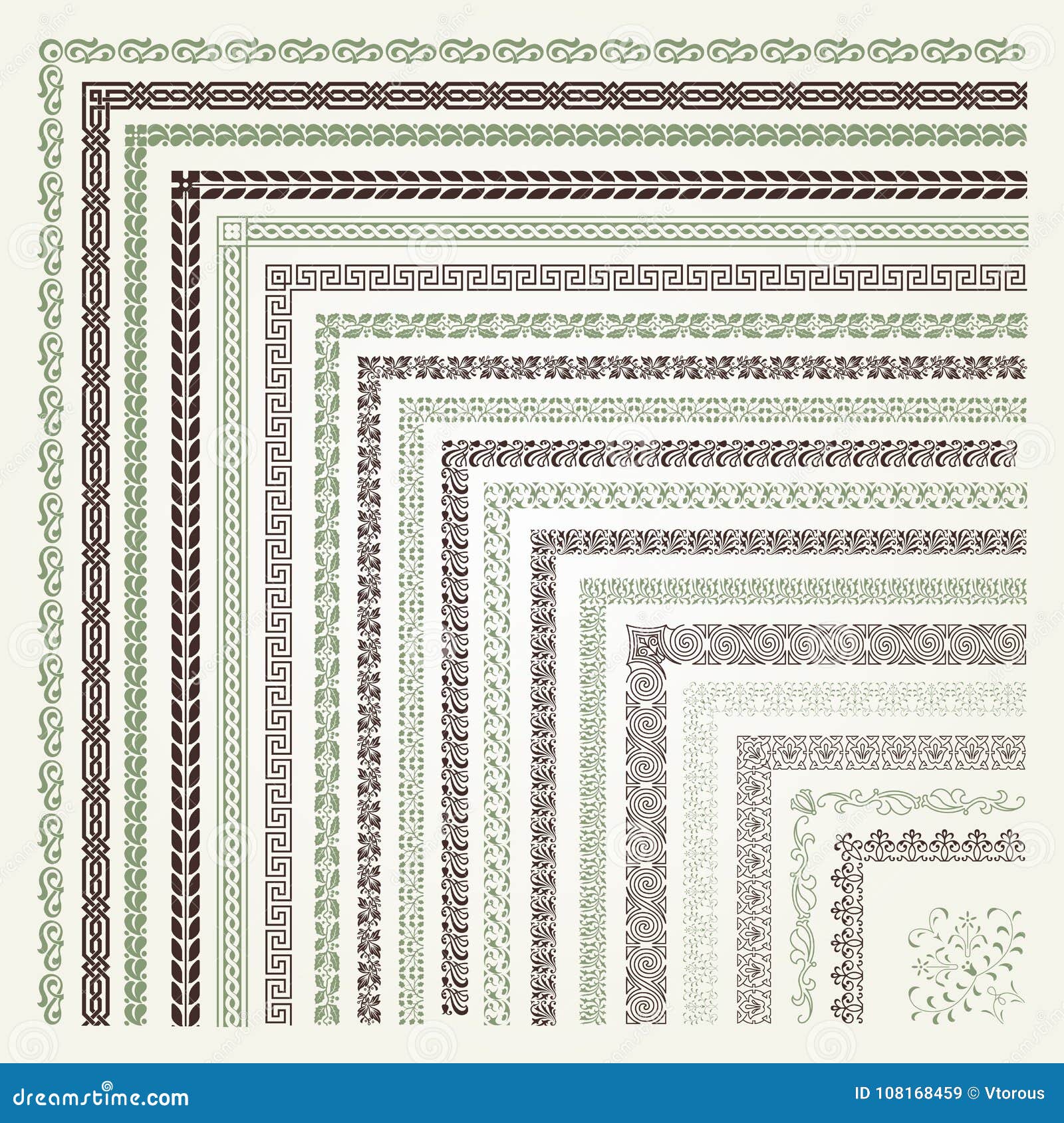 Corner Elements Set Vector Illustration | CartoonDealer.com #23337124