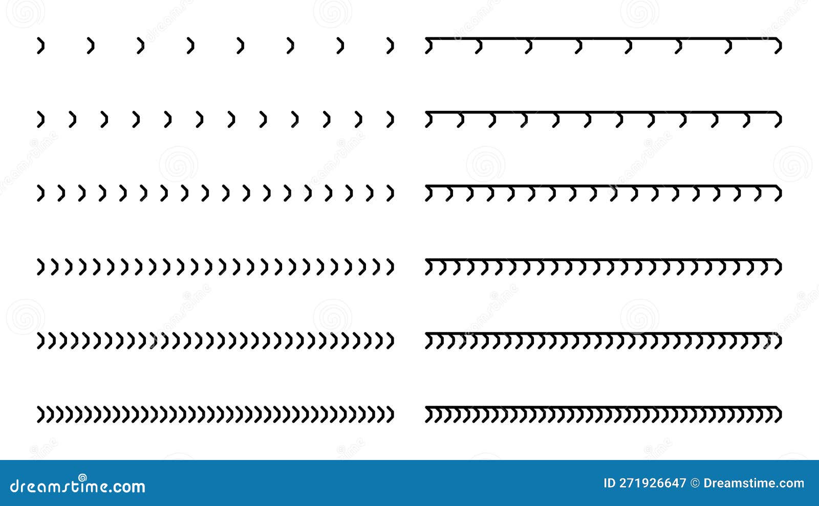 Set of Decorative Separation Strip Isolated on White Background. Design ...