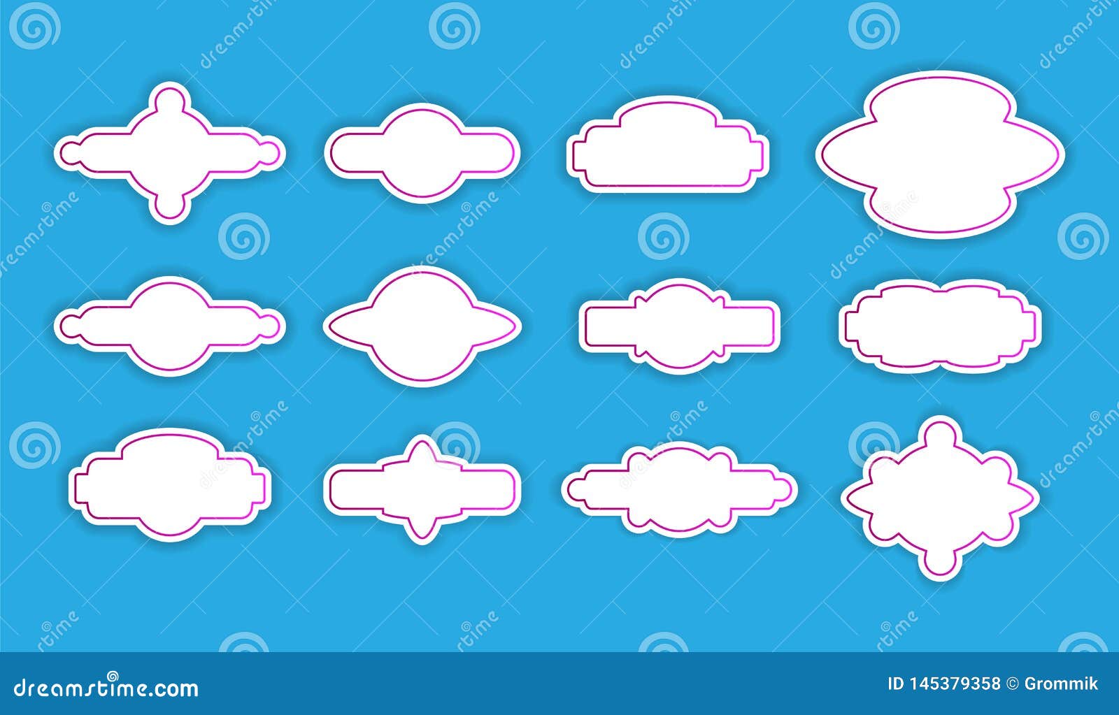 Set of Decorative Vector Frames for Text or Drawing Stock Vector ...