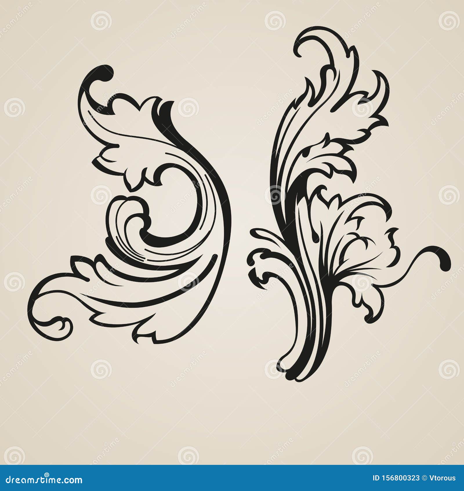 Set of Ornamental elements stock vector. Illustration of retro - 156800323