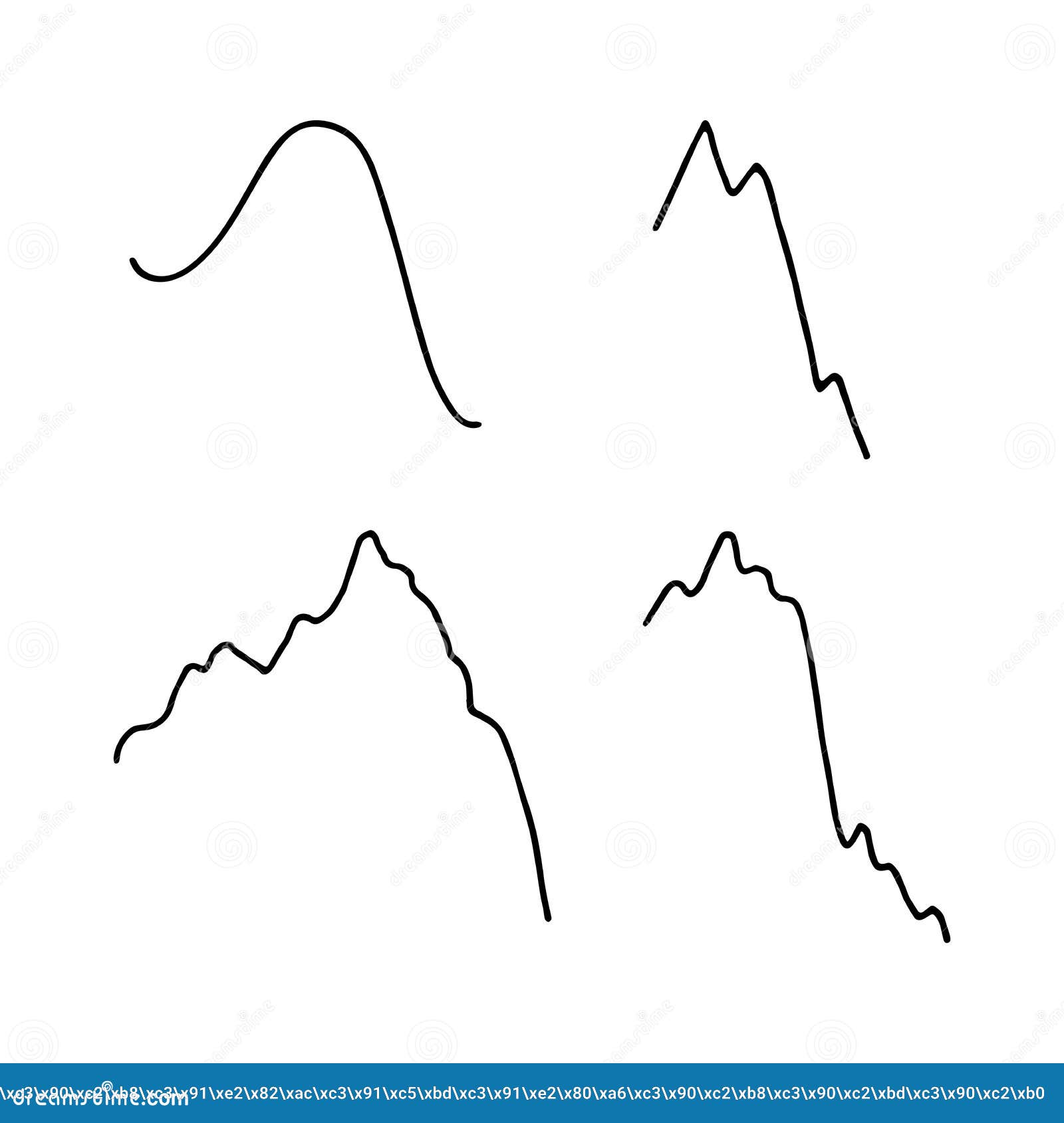 Set Decrease Graphs Stock Illustration | CartoonDealer.com #175518205