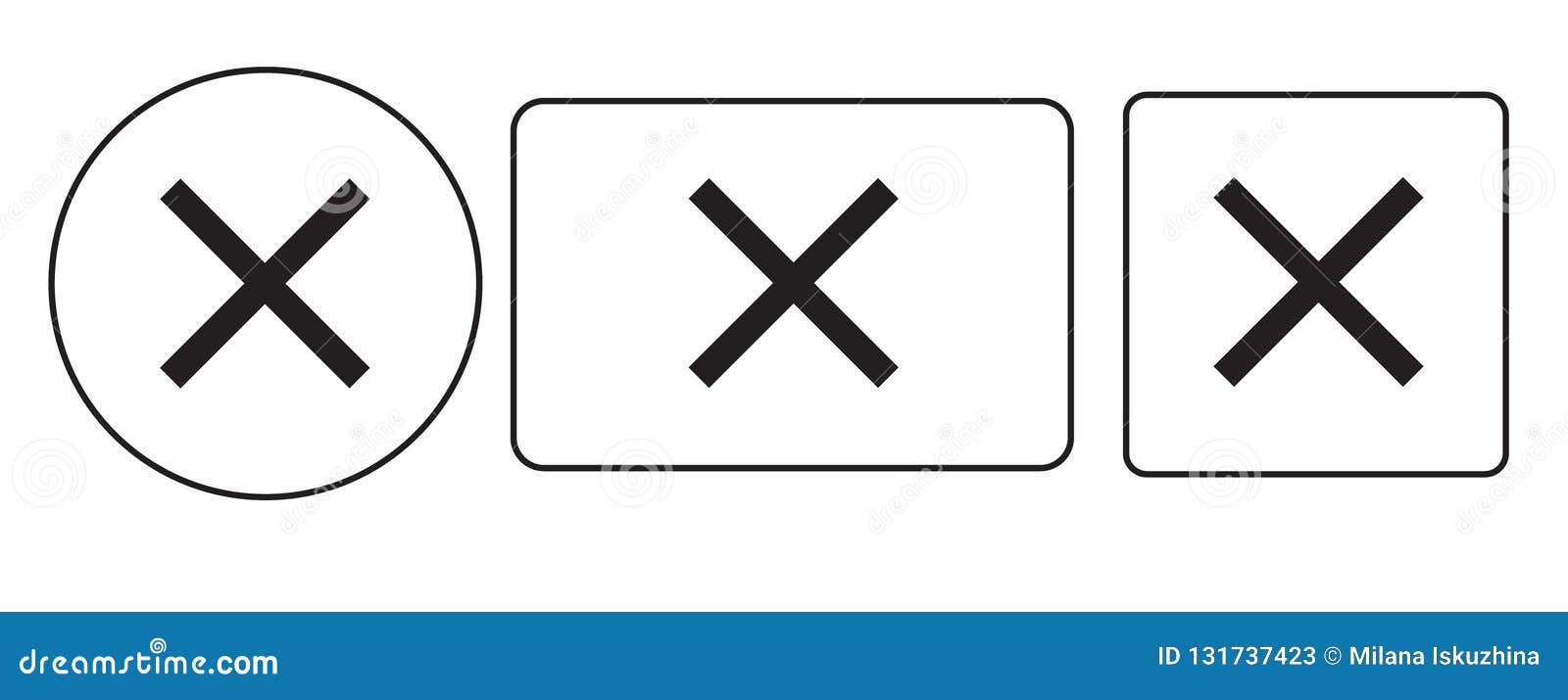 Set Delete Black Icon Vector Stock Vector - Illustration of check ...
