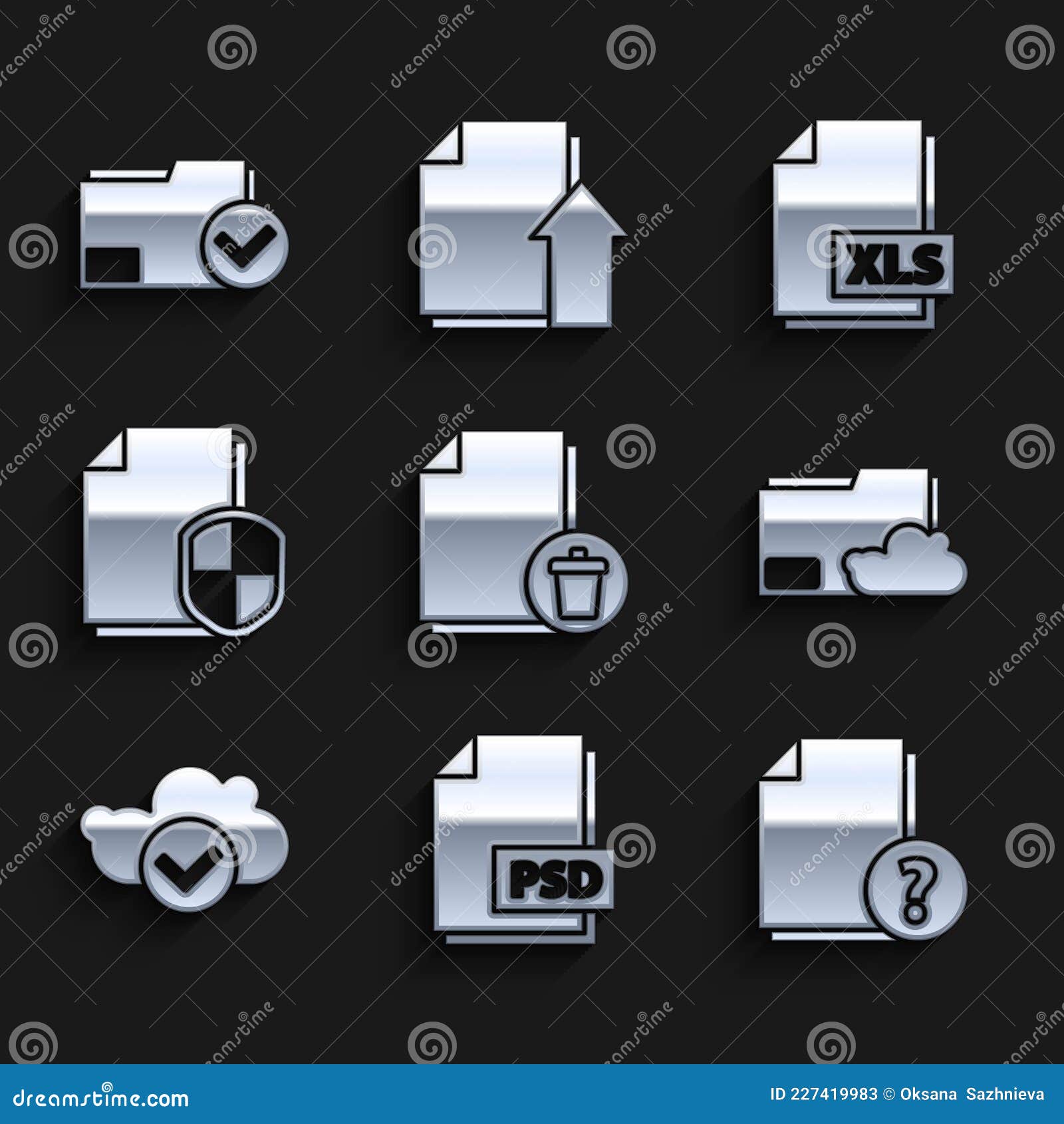 Set Delete File Document, PSD, Unknown, Cloud Storage Text Folder, with ... Set Delete File Document, PSD, Unknown, Cloud Storage Text Folder, with ...
