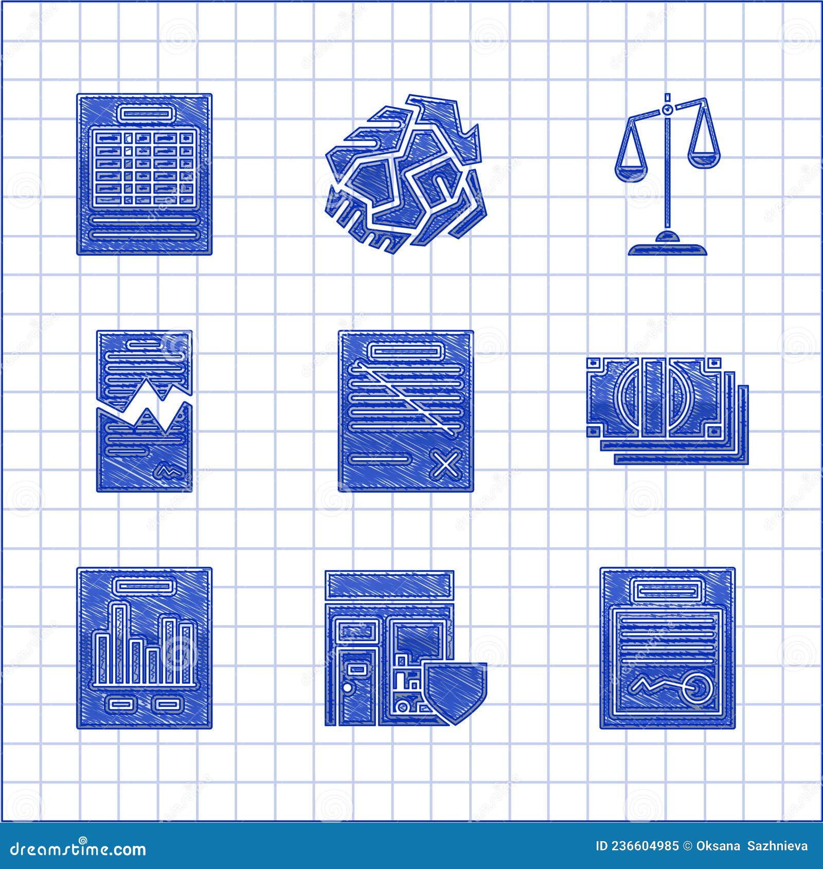 Set Delete File Document, Shopping Building with Shield, Filled Form ... Set Delete File Document, Shopping Building with Shield, Filled Form ...