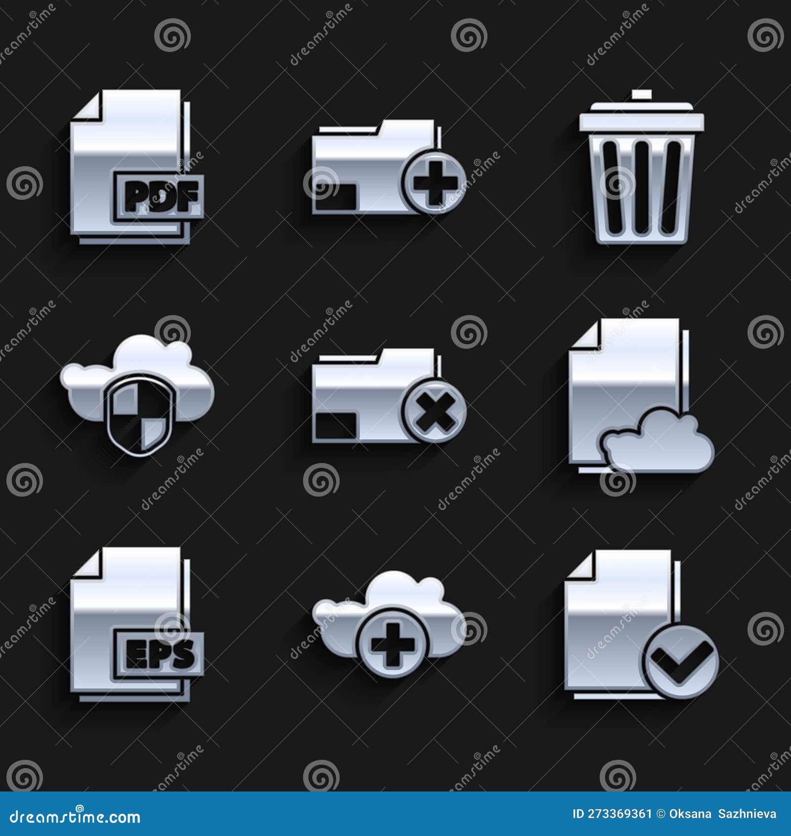 Set Delete Folder, Add Cloud, Document and Check Mark, Cloud Storage ... Set Delete Folder, Add Cloud, Document and Check Mark, Cloud Storage ...