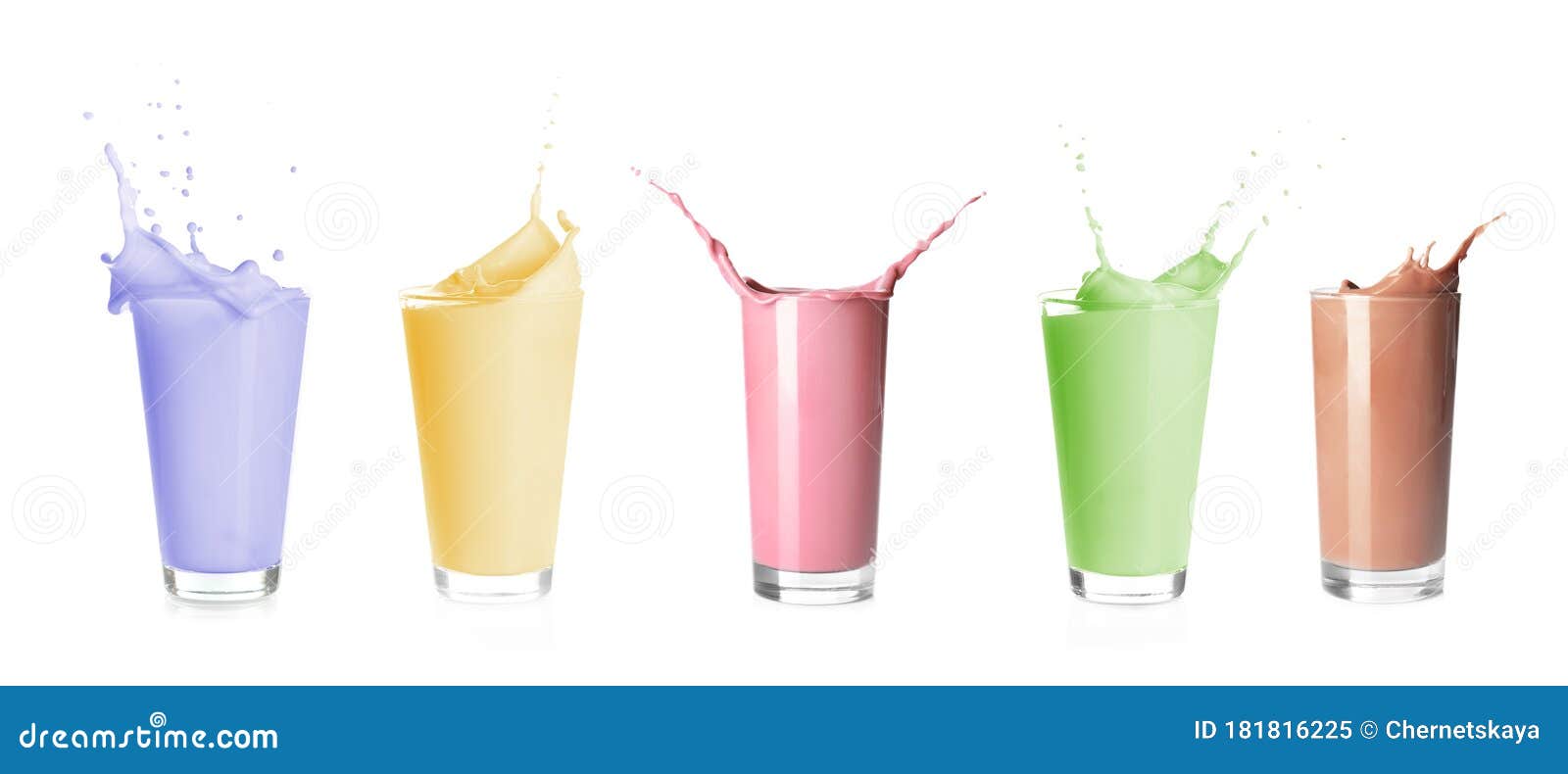 Set with Delicious Protein Shakes on Background. Banner Design Stock ...