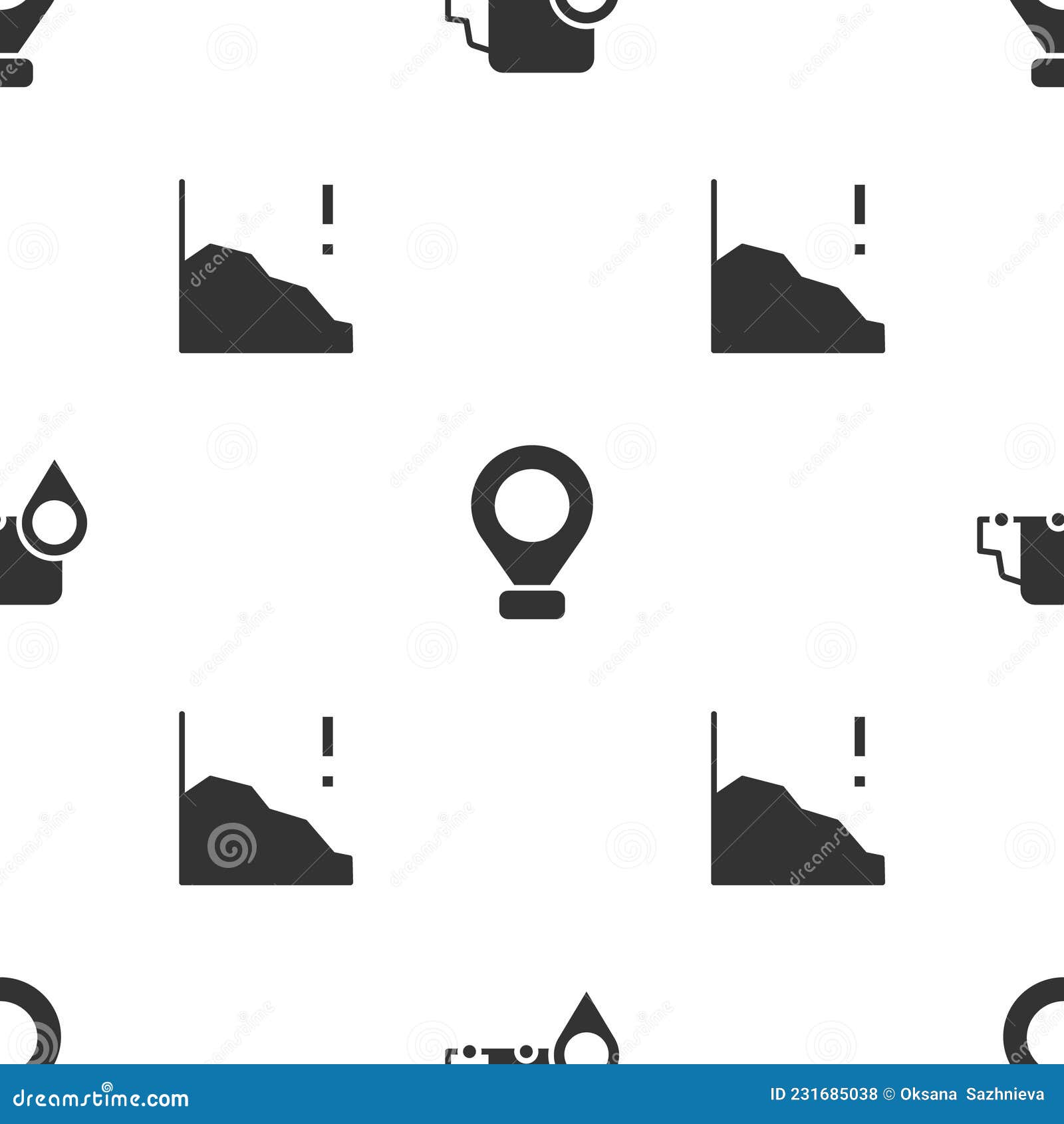 Set Delivery Tracking, Location and Financial Growth Decrease on Seamless Pattern. Vector Stock ...
