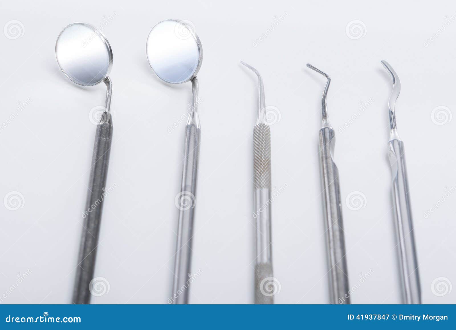 Set of Dental Tools for Teeth Treatment Isolated on White Stock Image ...