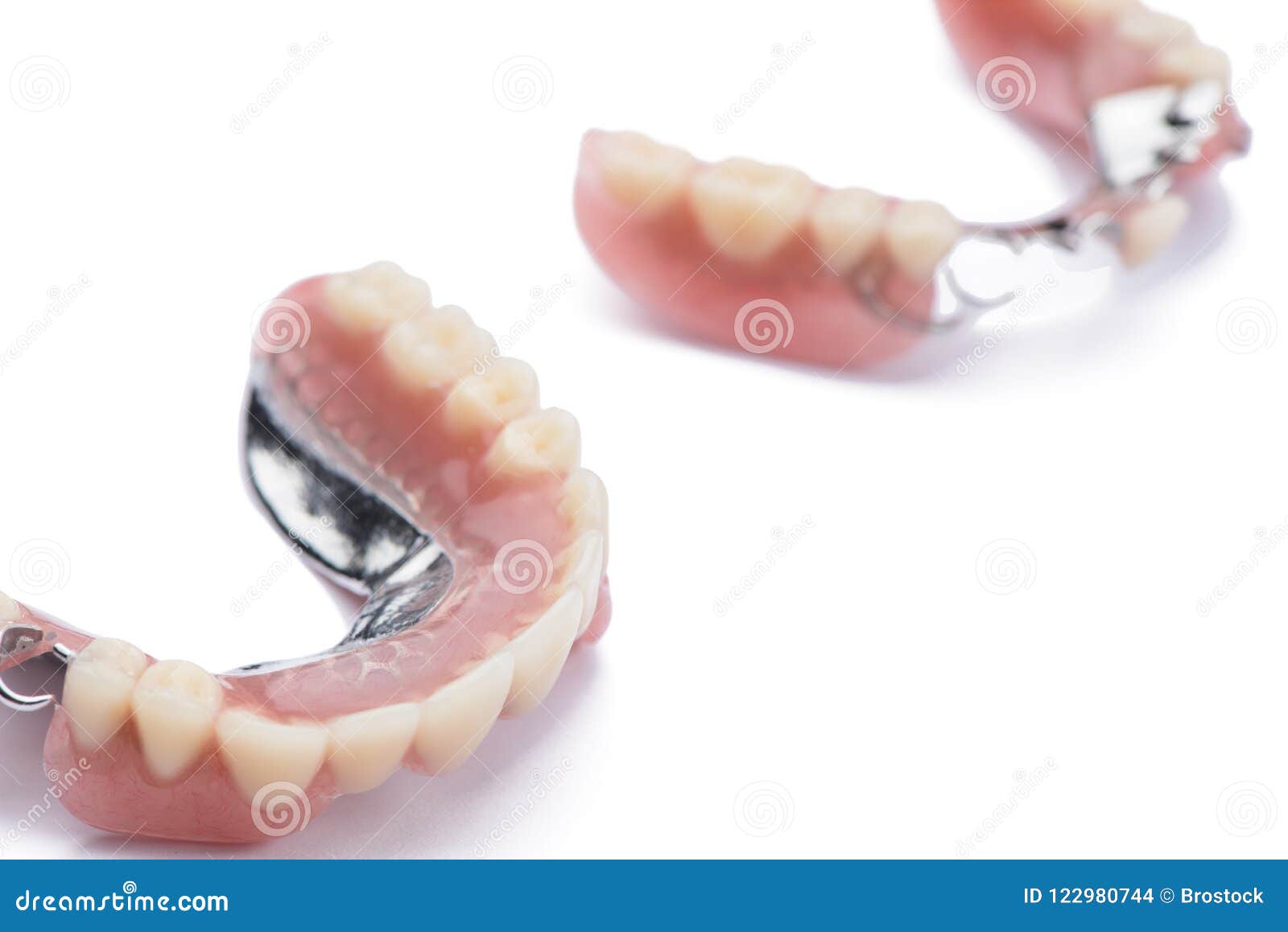 Set of Dentures on White Background Stock Photo - Image of oral ...