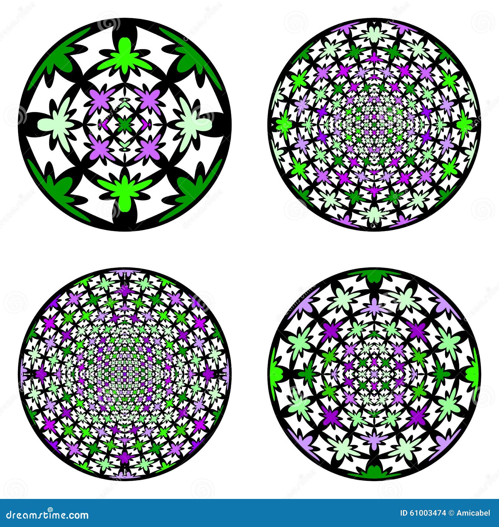 A Set of Design Circle Elements Stock Vector - Illustration of illusion ...