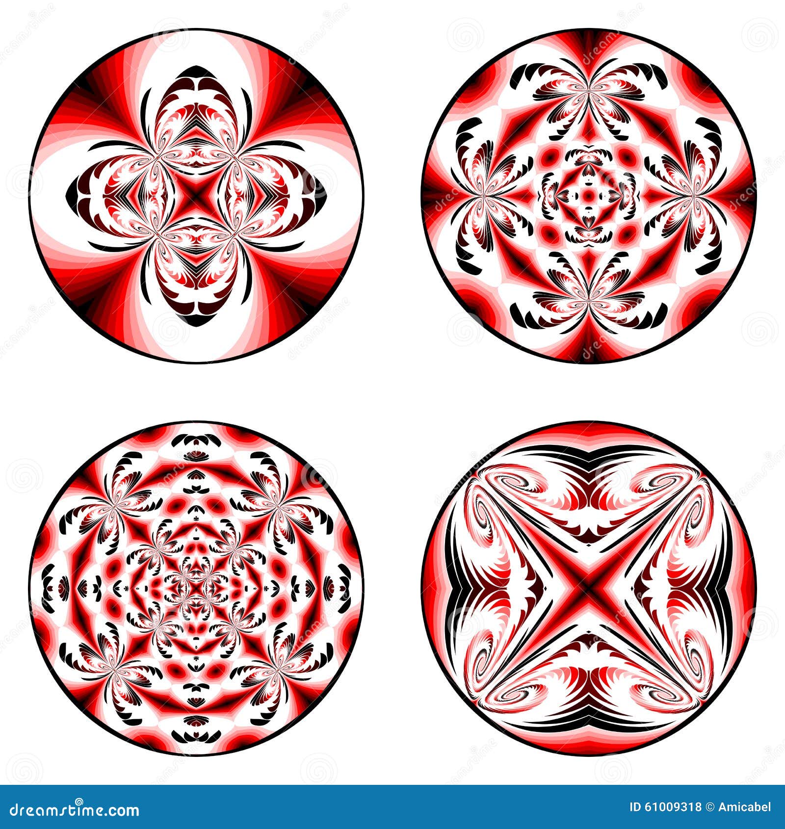 A Set of Design Circle Elements. Stock Vector - Illustration of ...