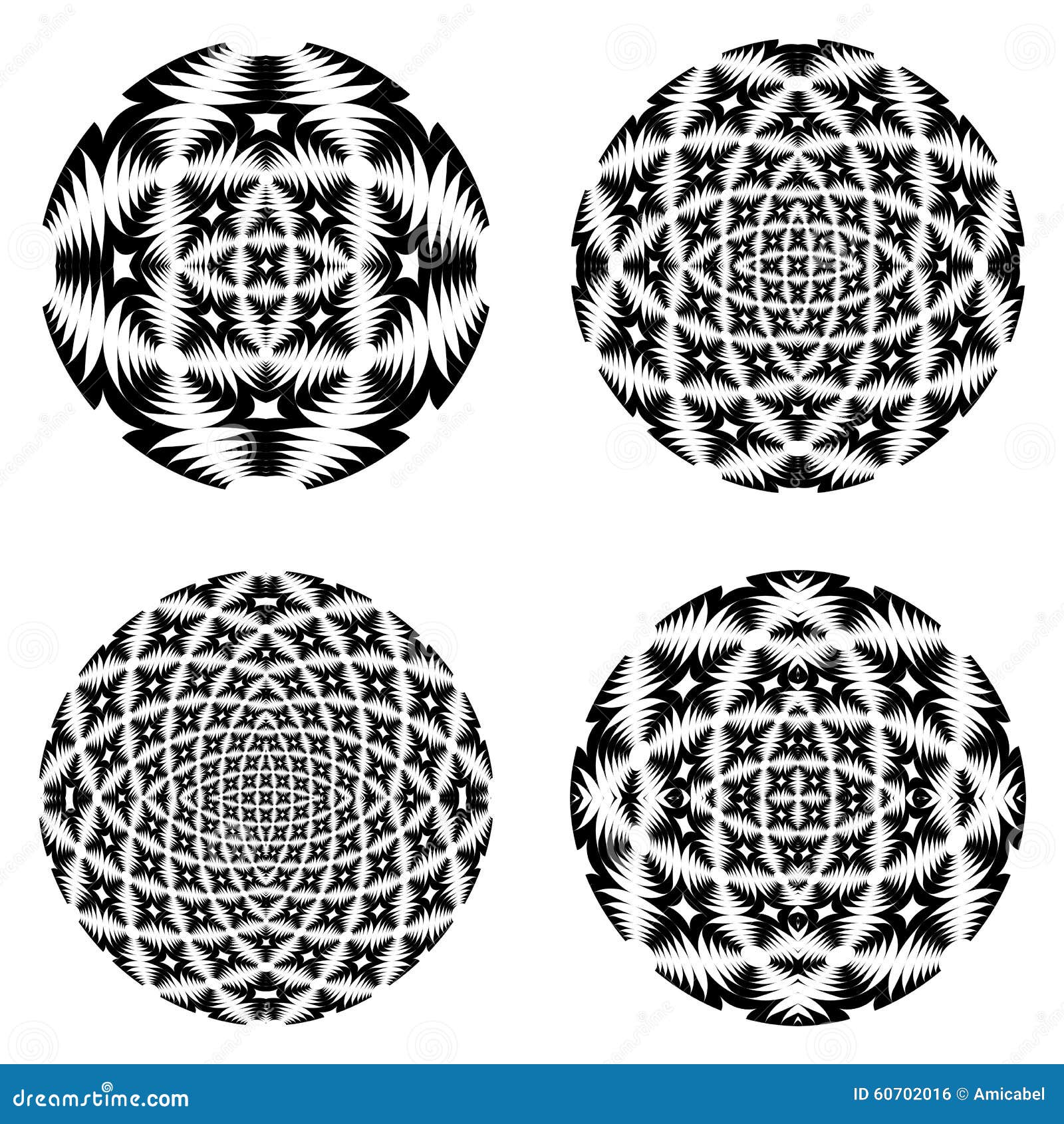 A Set of Design Circle Elements Stock Vector - Illustration of illusion ...