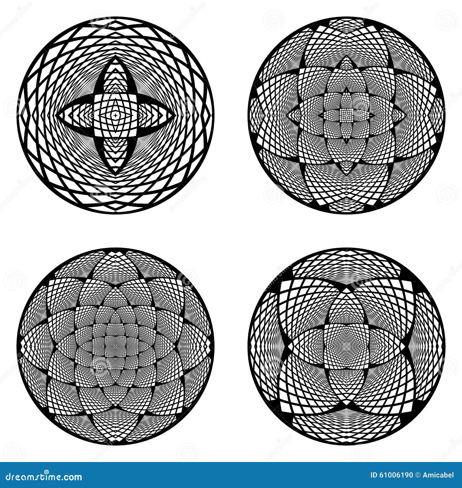 A Set of Design Circle Elements Stock Vector - Illustration of rotation ...